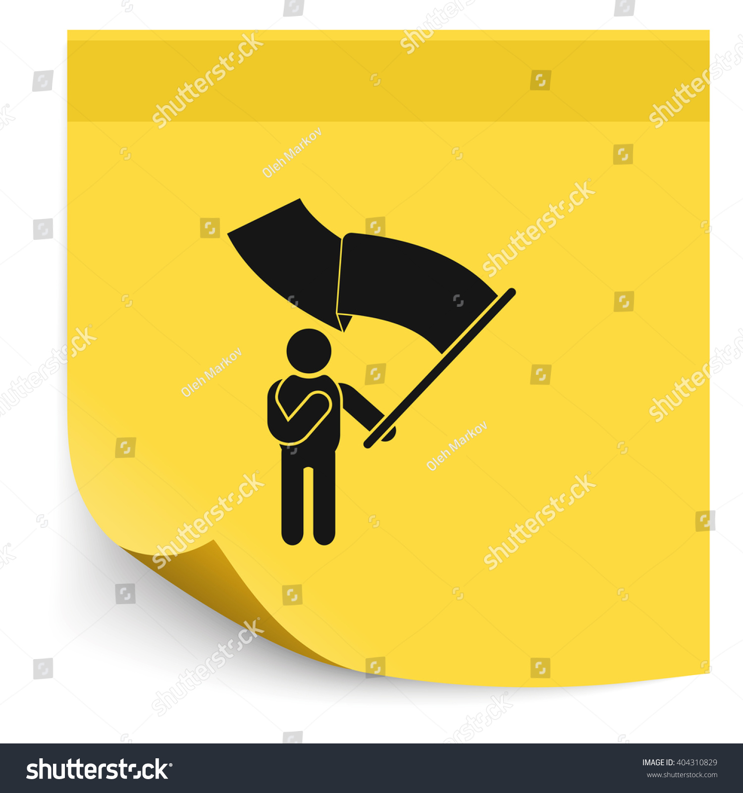 Man Holding Flag Stock Vector (Royalty Free) 404310829 | Shutterstock