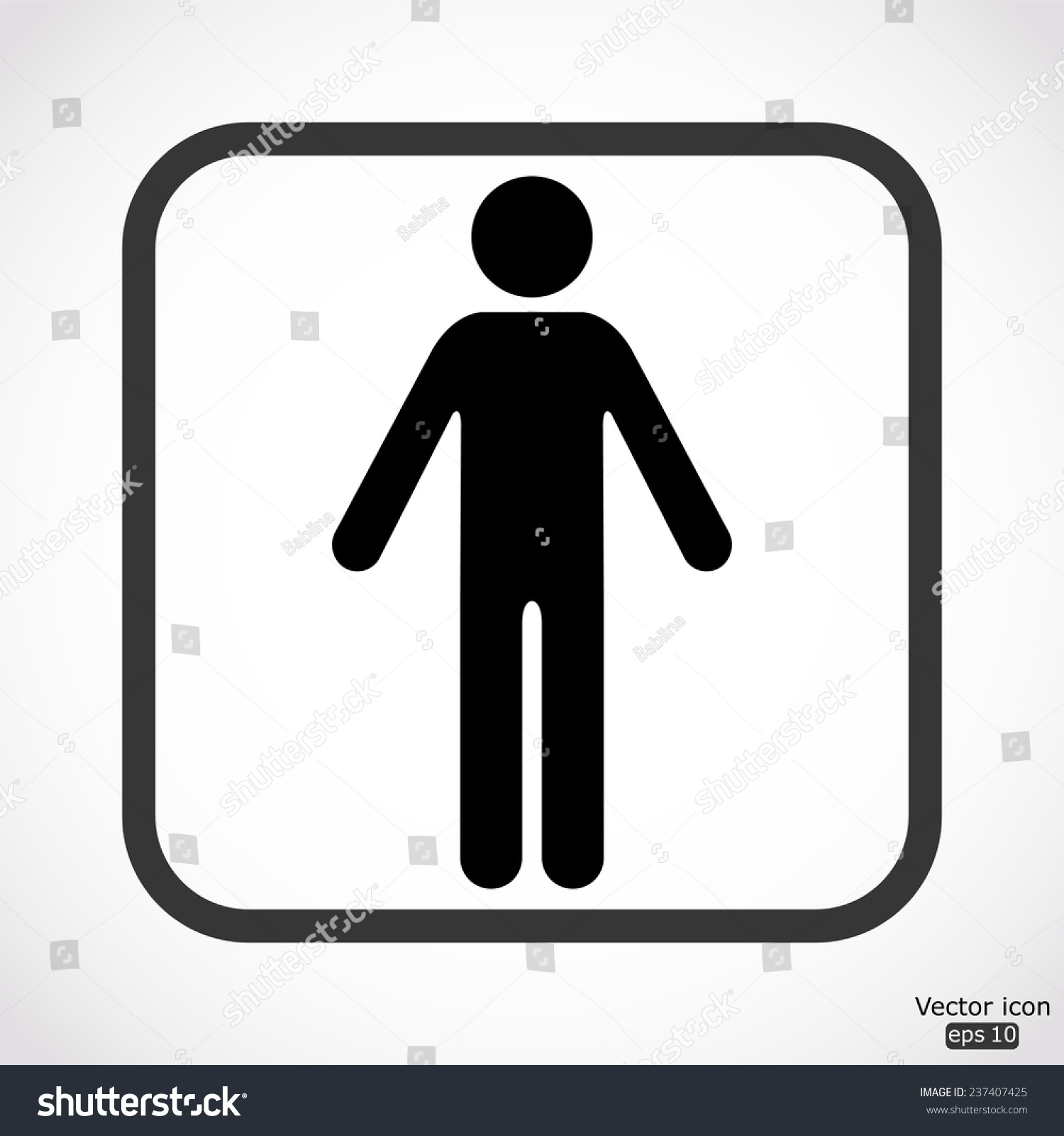 Man Icon Black Vector Illustration: vector de stock (libre de regalías ...