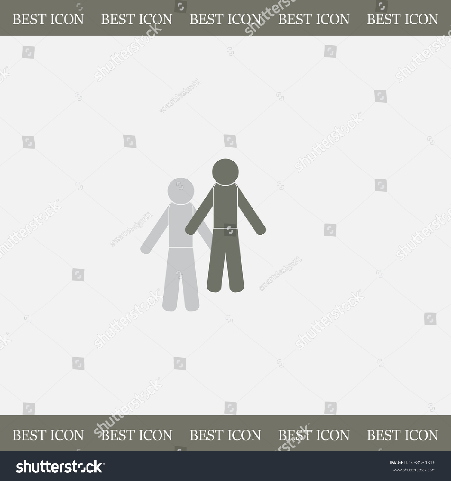 Man Icon Vector Illustration Shadow Stock Vector 438534316 - Shutterstock