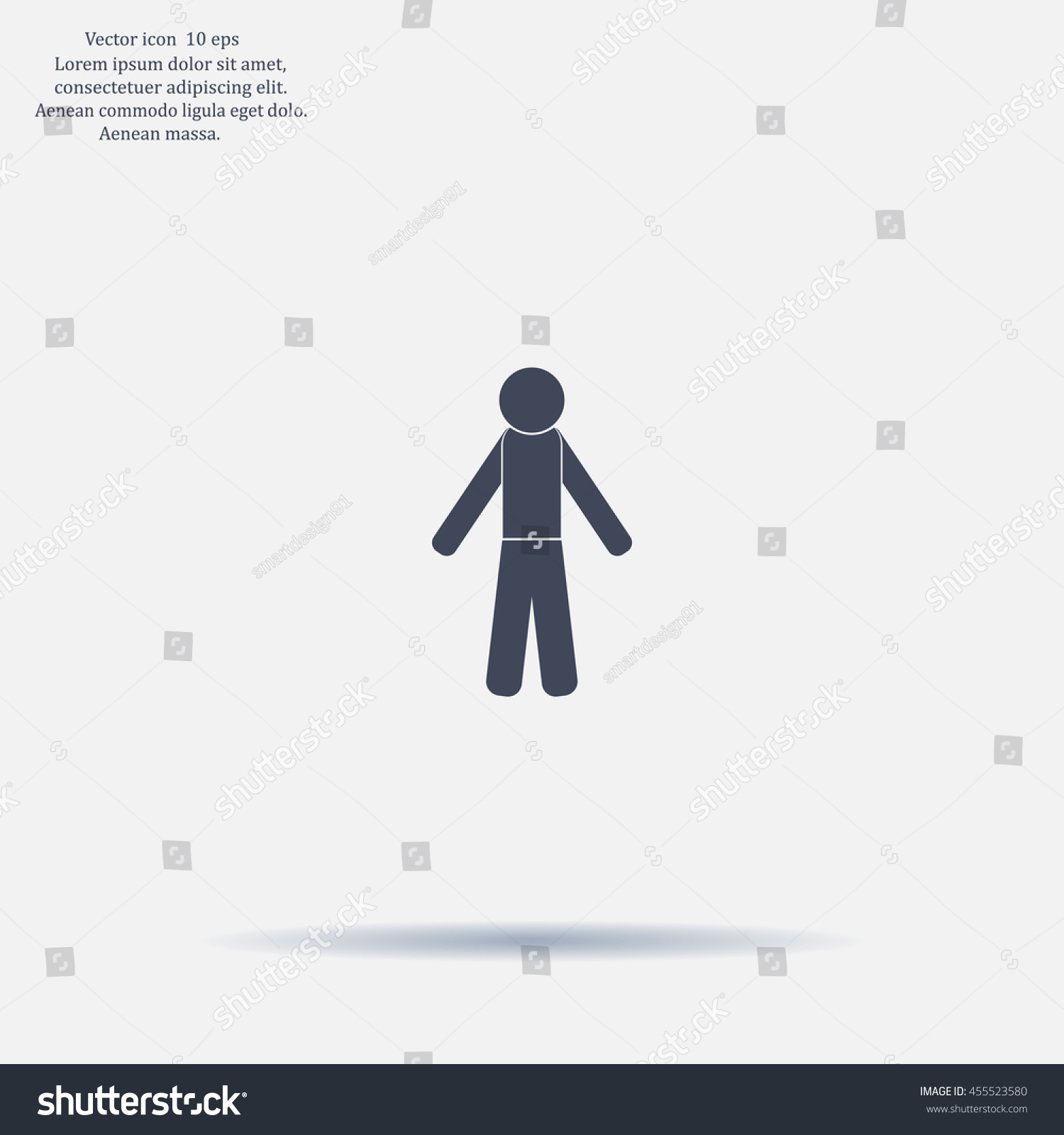 Man Icon Vector Illustration Shadow Stock Vector (Royalty Free ...