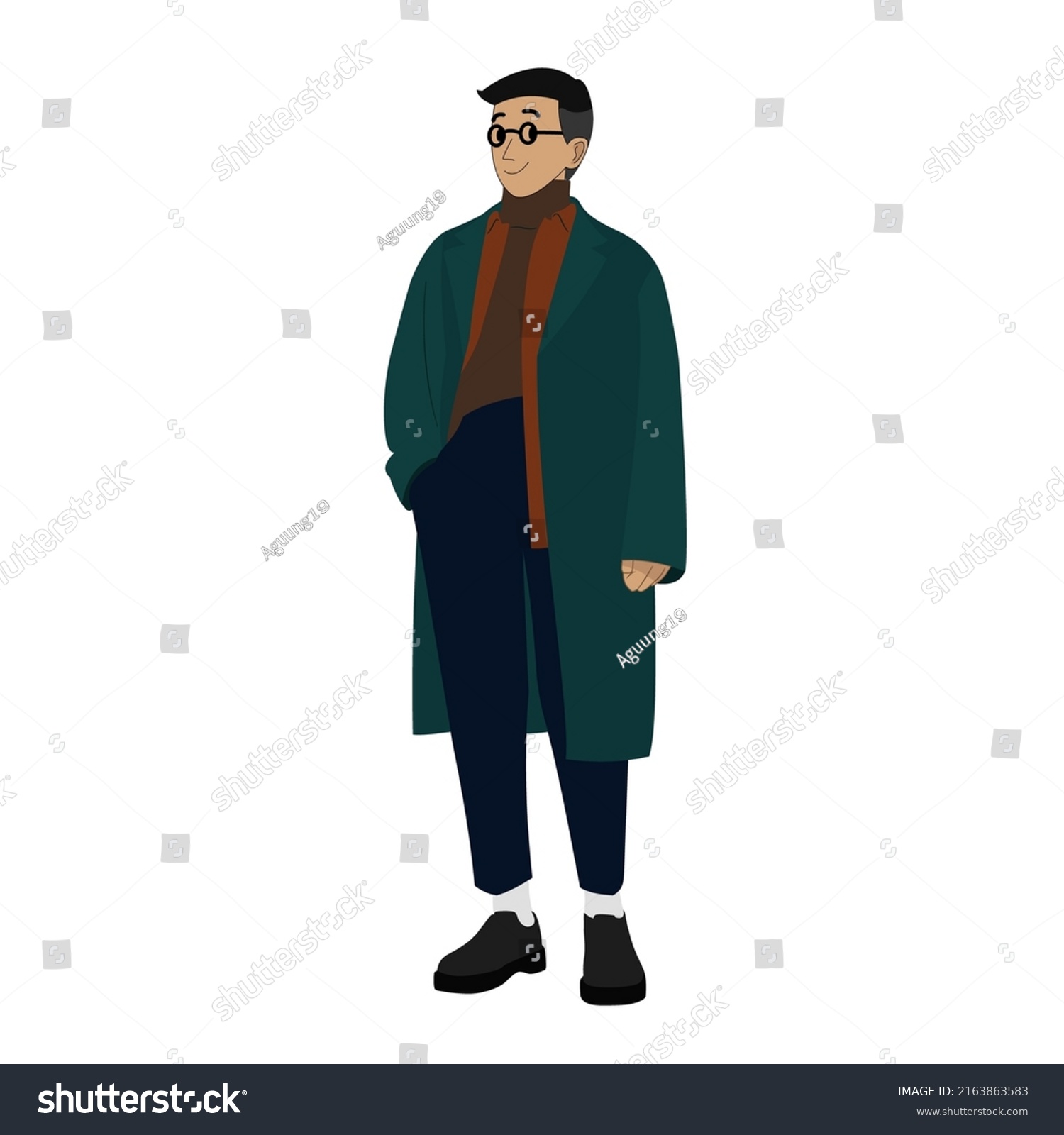 Man Coat Vector Illustration Stock Vector (Royalty Free) 2163863583 ...