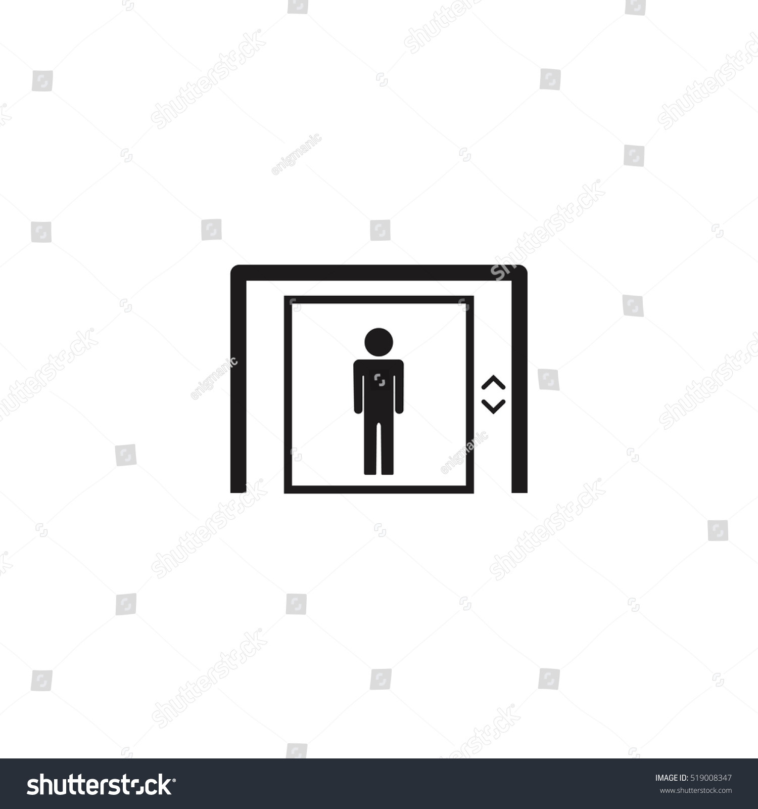 Man Elevator Icon Vector Illustration Web Stock Vector (Royalty Free ...