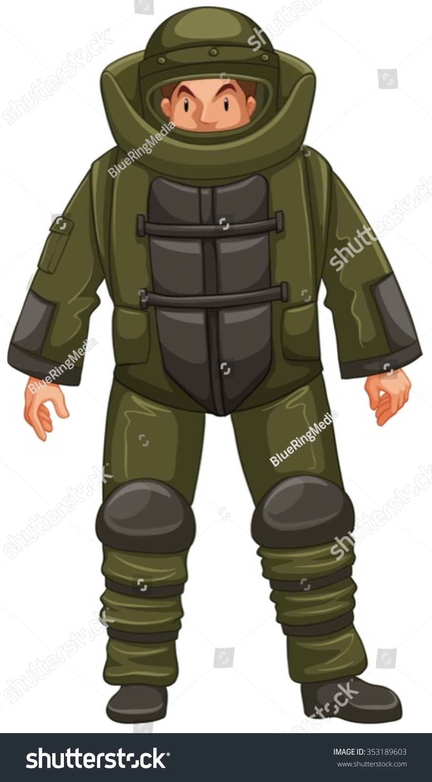 Man Eod Suit Illustration Stock Vector (Royalty Free) 353189603