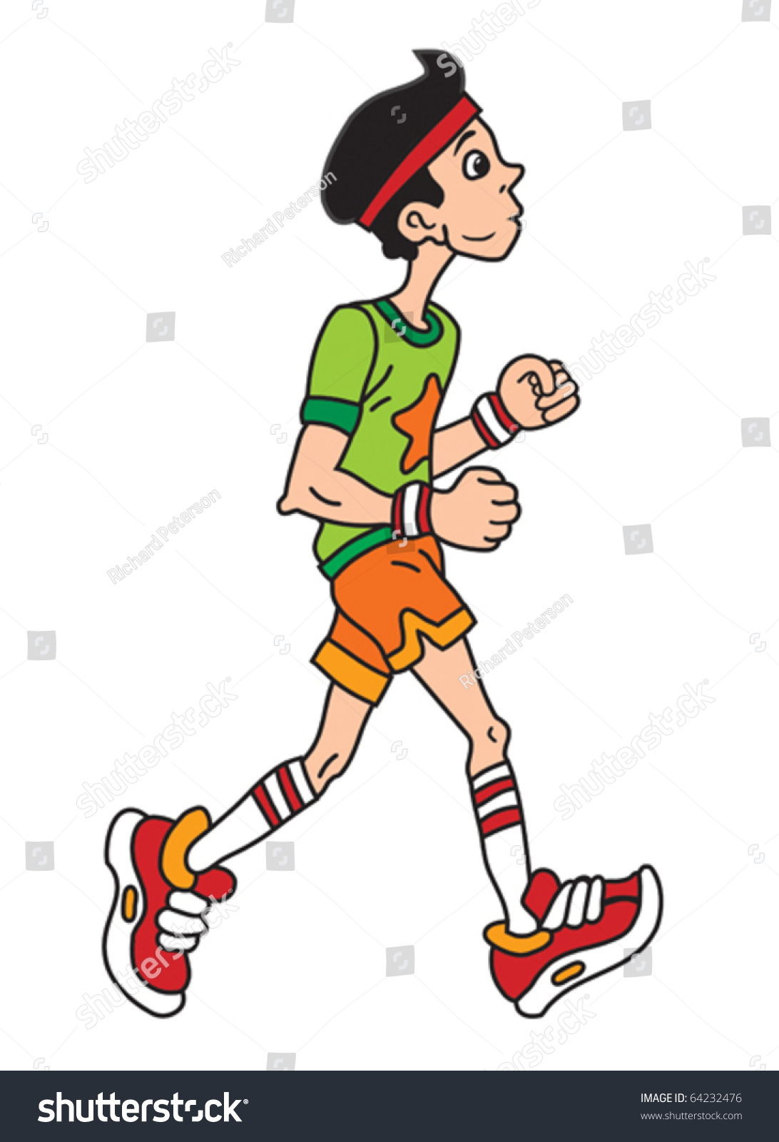Man Jogging Cartoon Vector Illustration Stock Vector 64232476 ...