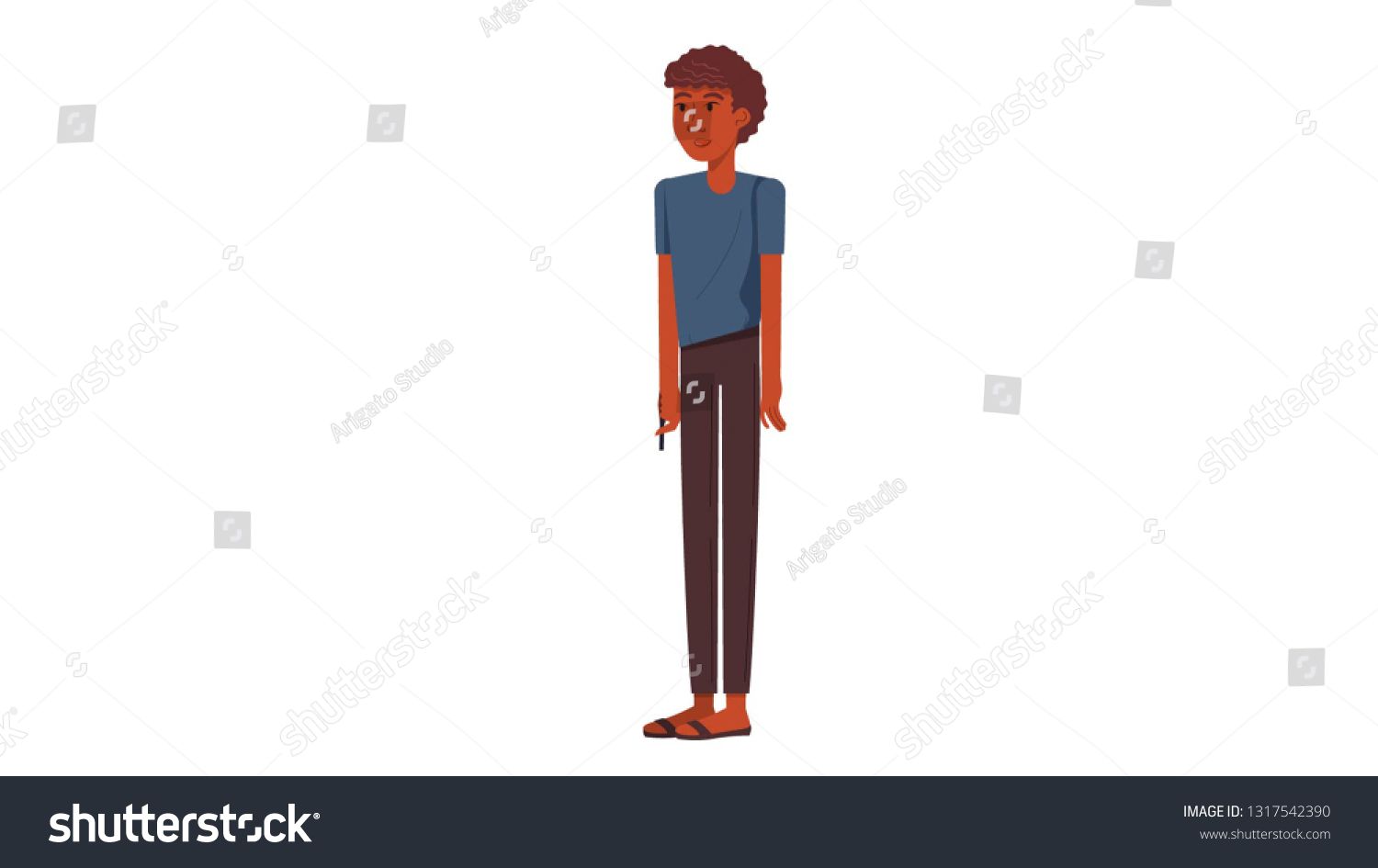 Man Isolated Vector Illustration Stock Vector (Royalty Free) 1317542390 ...