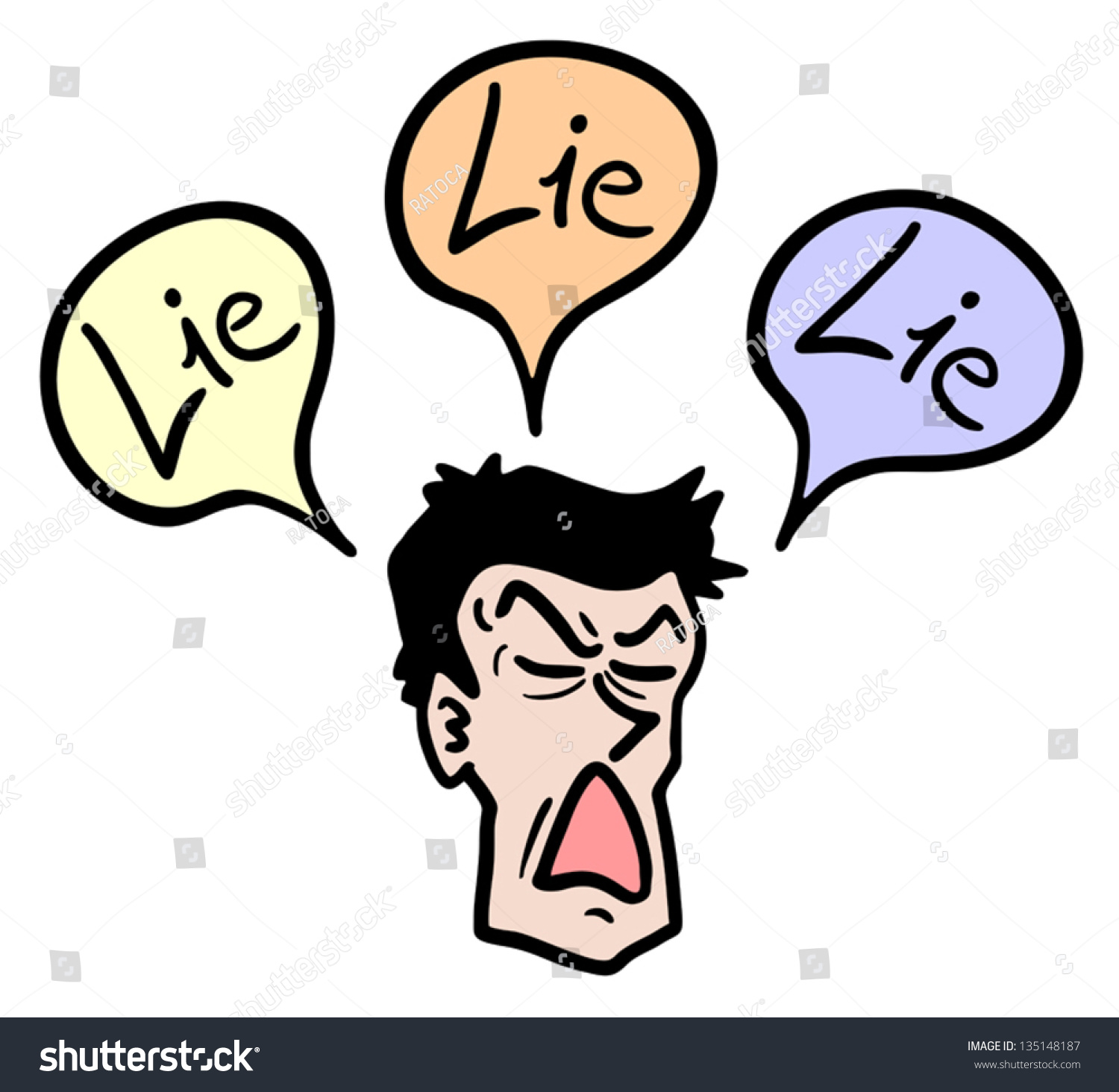 Man Lie Stock Vector (Royalty Free) 135148187 | Shutterstock