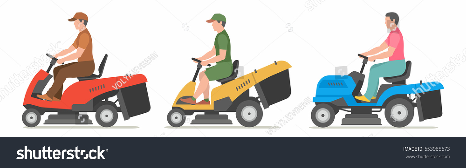 1,003 Lawn tractor man riding Images, Stock Photos & Vectors | Shutterstock