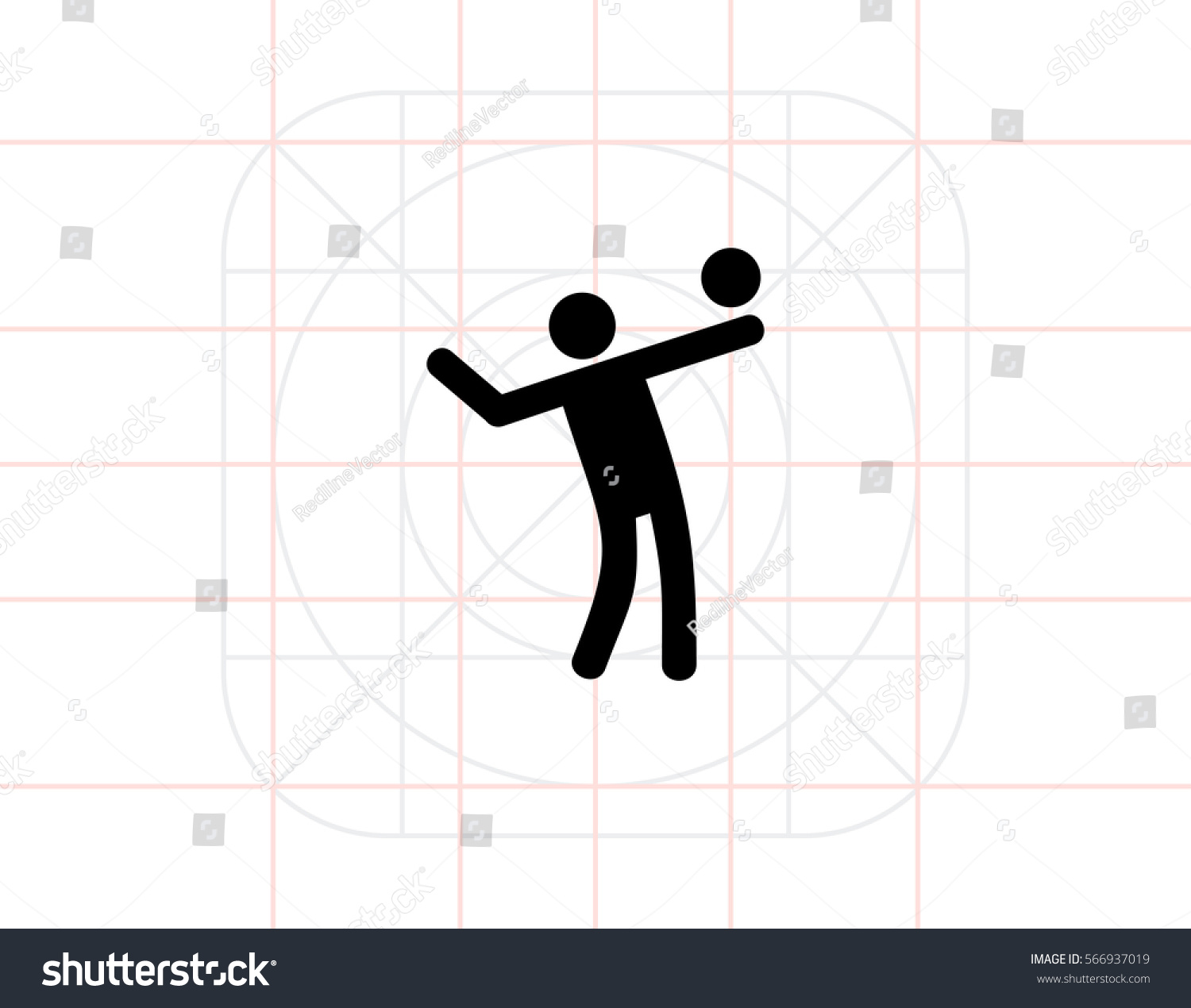 Man Playing Volleyball Icon Stock Vector (Royalty Free) 566937019 ...