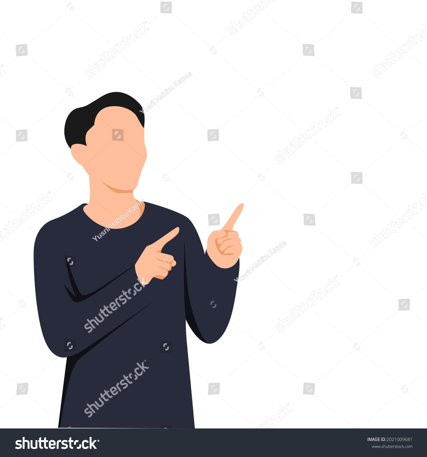 Man Pointing Illustration Visual Design Stock Vector (Royalty Free ...