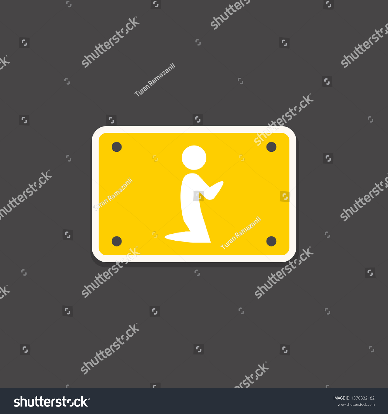 Man Pray Icon Stock Vector (Royalty Free) 1370832182 | Shutterstock