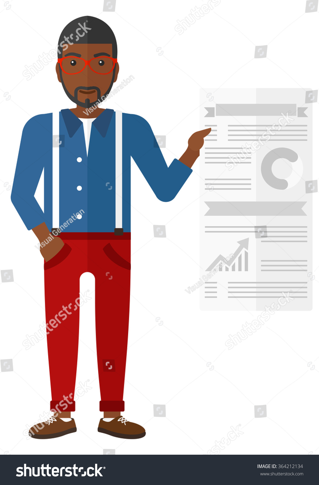 Man Presenting Report Stock Vector (Royalty Free) 364212134 | Shutterstock