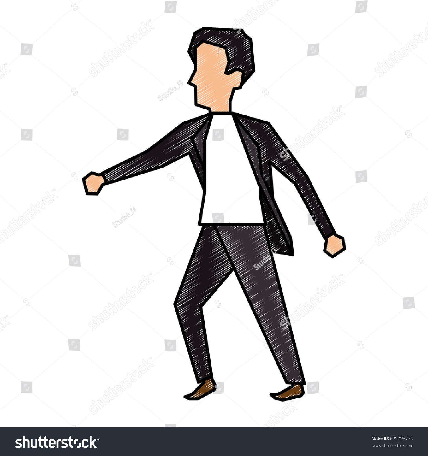 Man Profile Cartoon Stock Vector (Royalty Free) 695298730 | Shutterstock