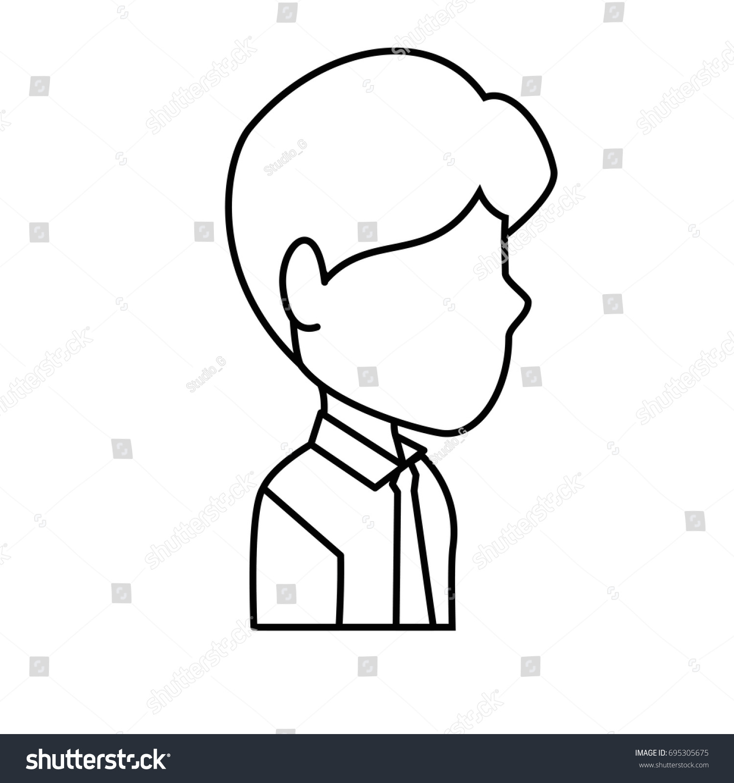 Man Profile Cartoon Stock Vector (Royalty Free) 695305675 | Shutterstock