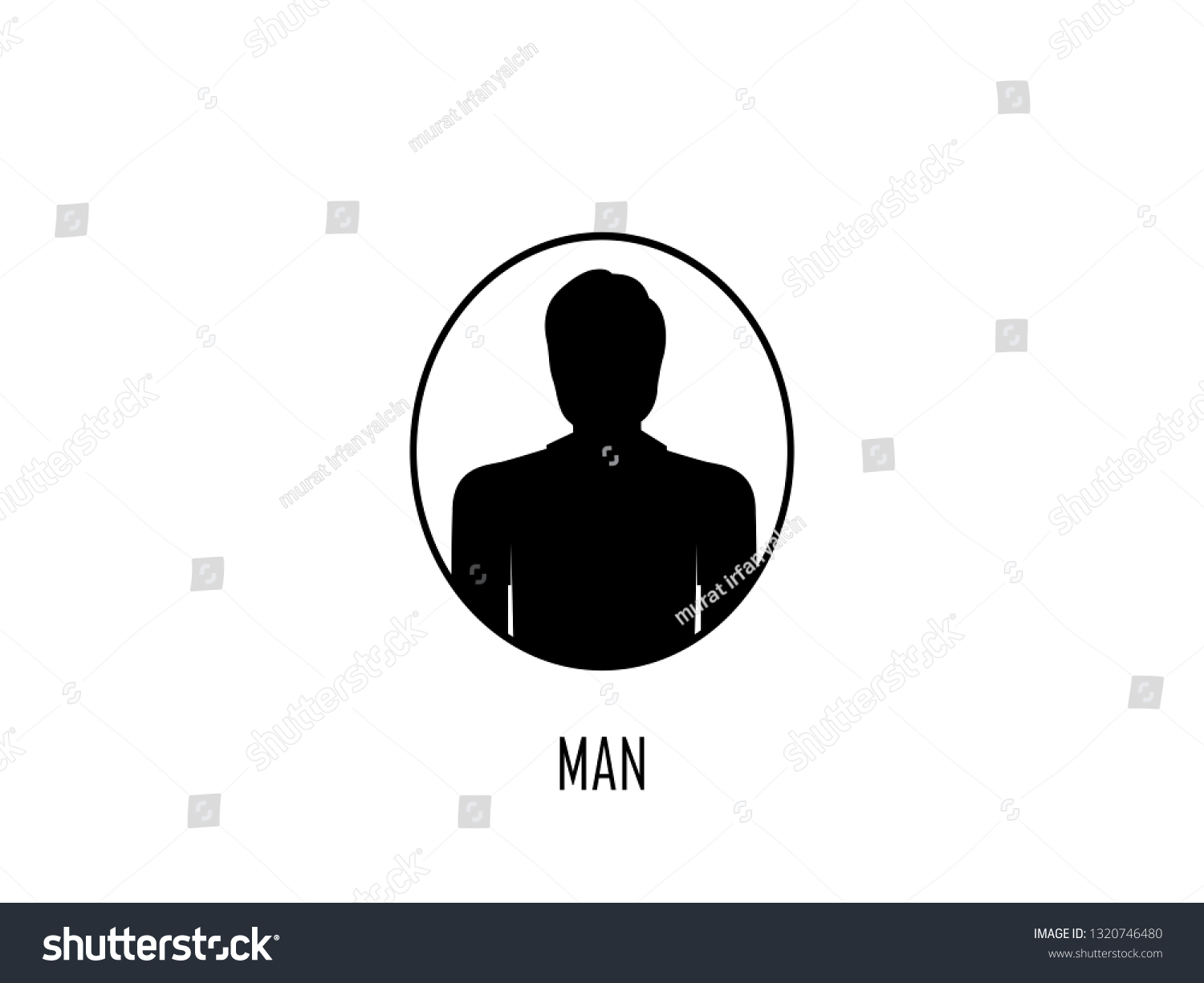 Man Profile Vector Illustration Stock Vector (Royalty Free) 1320746480