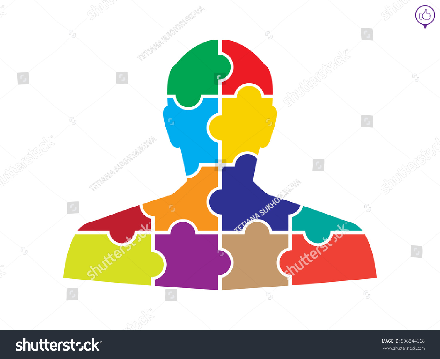 Man Puzzles Icon Vector Illustration Eps10 Stock Vector (Royalty Free ...