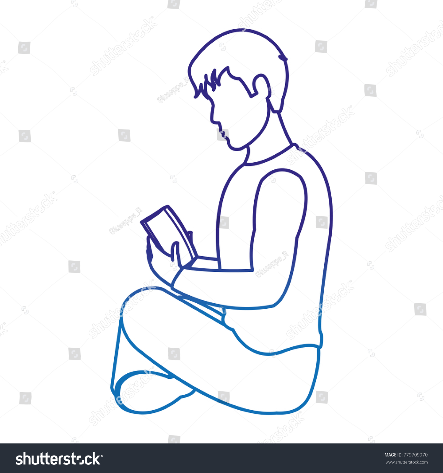Man Reading Design Stock Vector (Royalty Free) 779709970 | Shutterstock