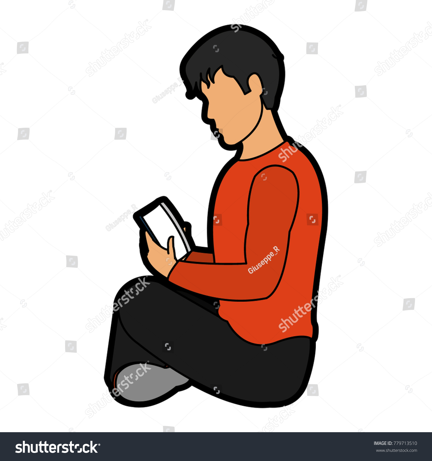 Man Reading Design Stock Vector (Royalty Free) 779713510 | Shutterstock