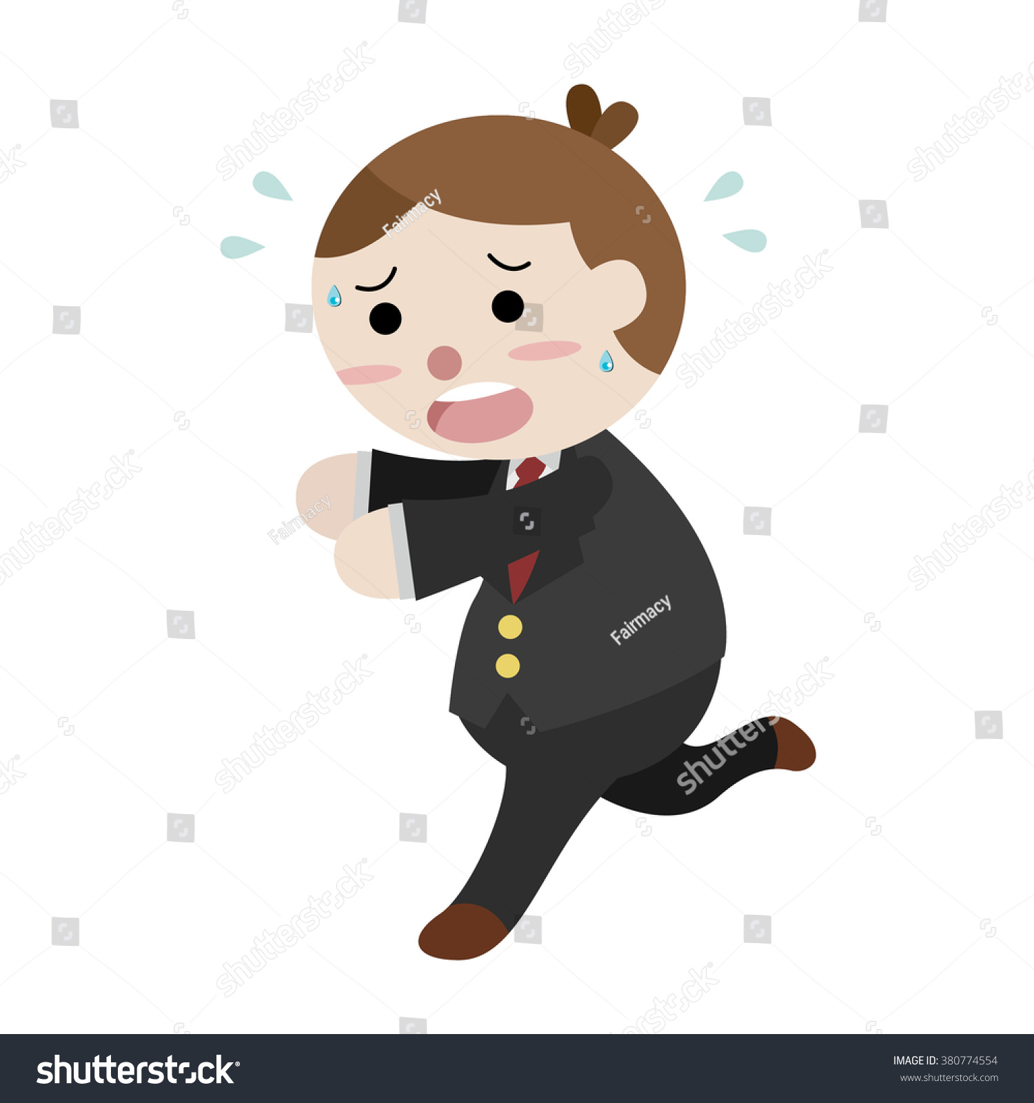 Man Run Away Cartoon Vector: เวกเตอร์สต็อก (ปลอดค่าลิขสิทธิ์) 380774554 ...