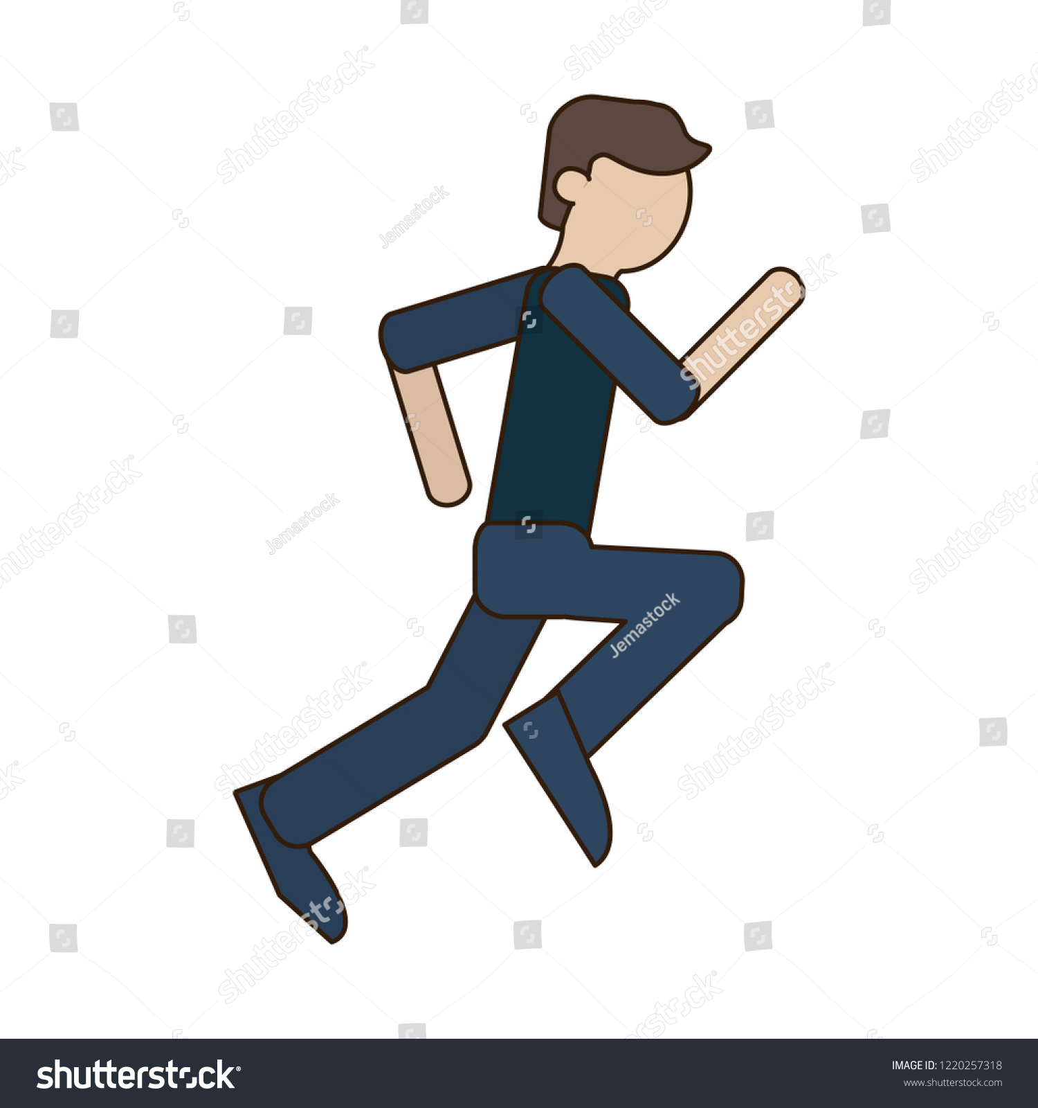Man Running Avatar Stock Vector (Royalty Free) 1220257318
