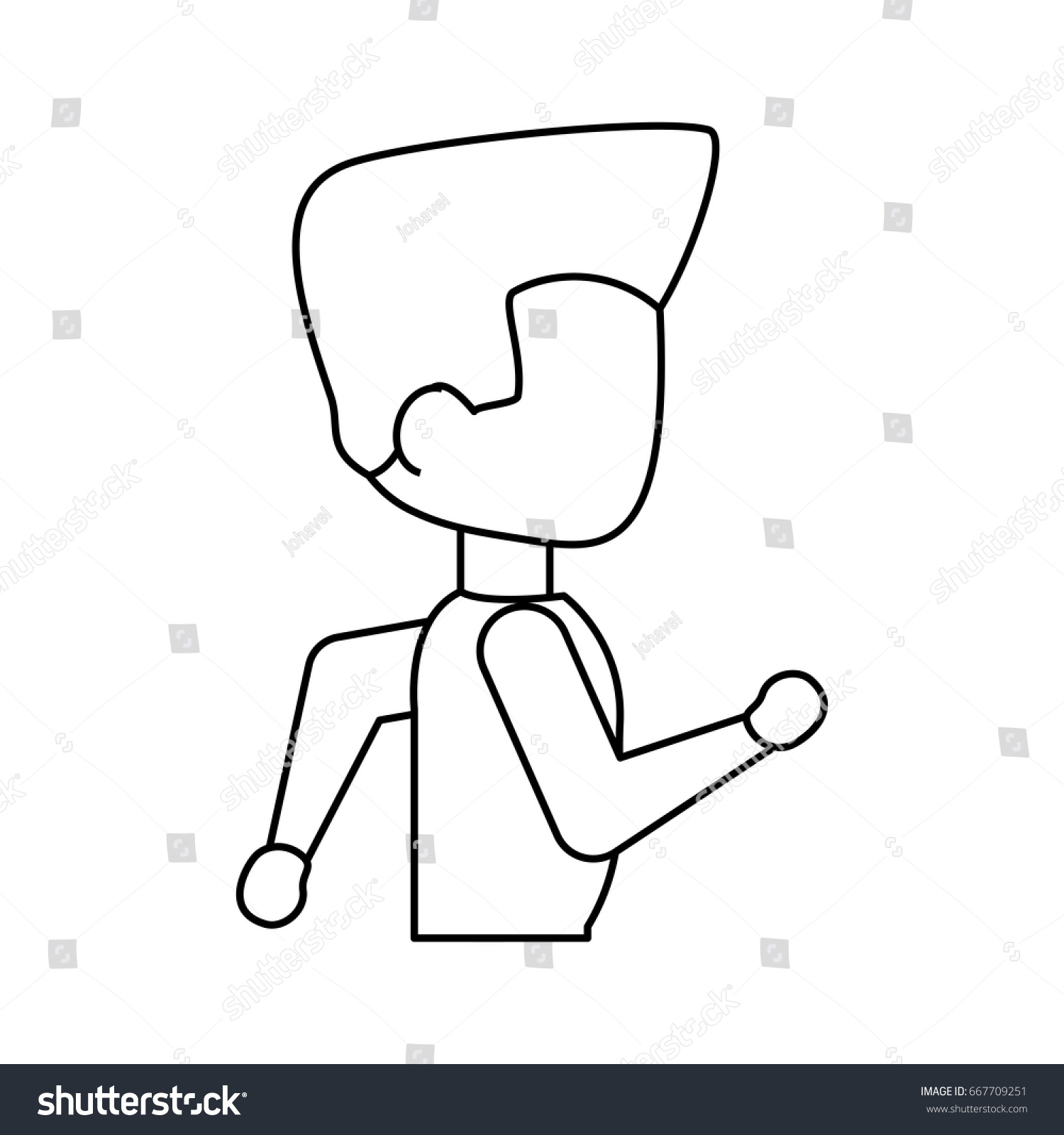Man Running Cartoon Stock Vector (Royalty Free) 667709251 | Shutterstock