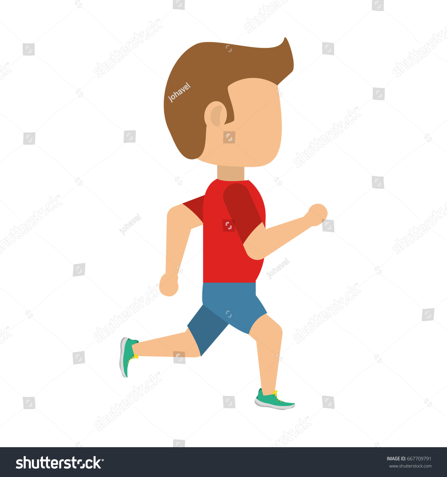 Man Running Cartoon Stock Vector (Royalty Free) 667709791 | Shutterstock
