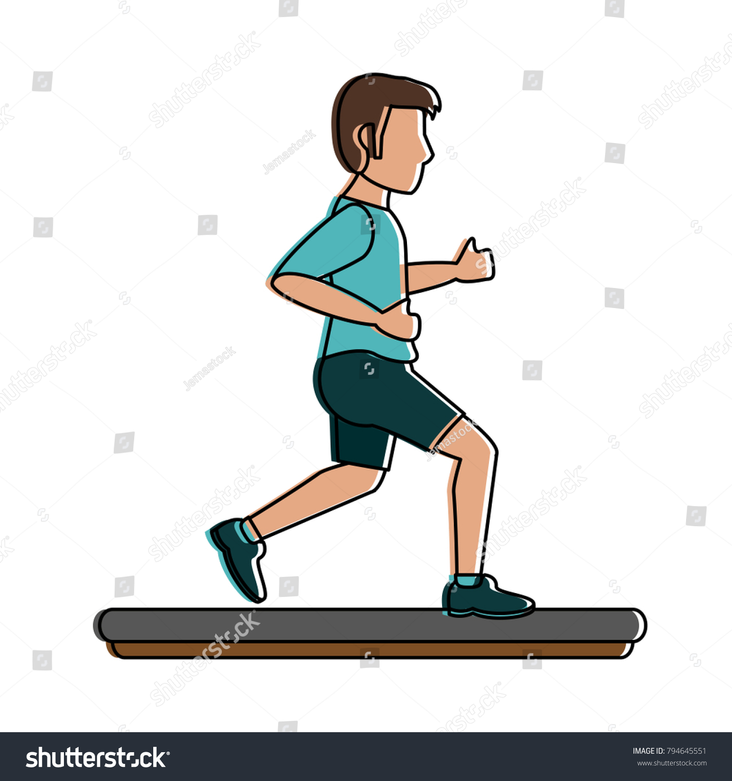 Man Running Cartoon Stock Vector (Royalty Free) 794645551