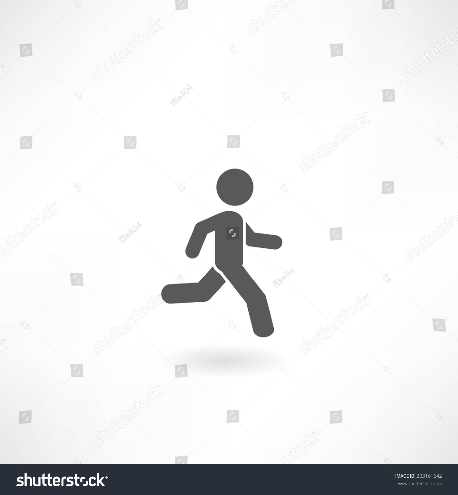 Man Running Icon Stock Vector (Royalty Free) 203161642