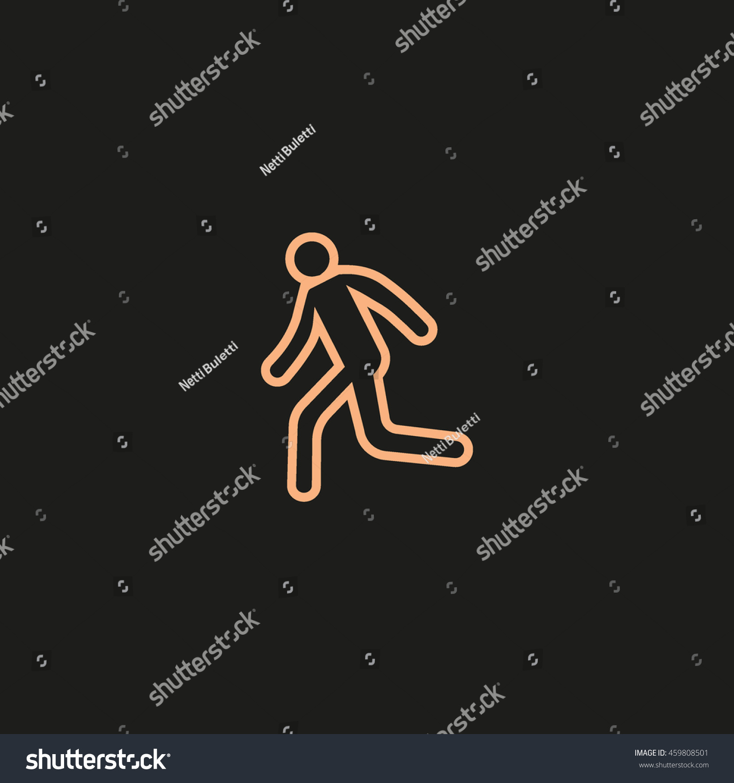 Man Running Icon Stock Vector (Royalty Free) 459808501 | Shutterstock