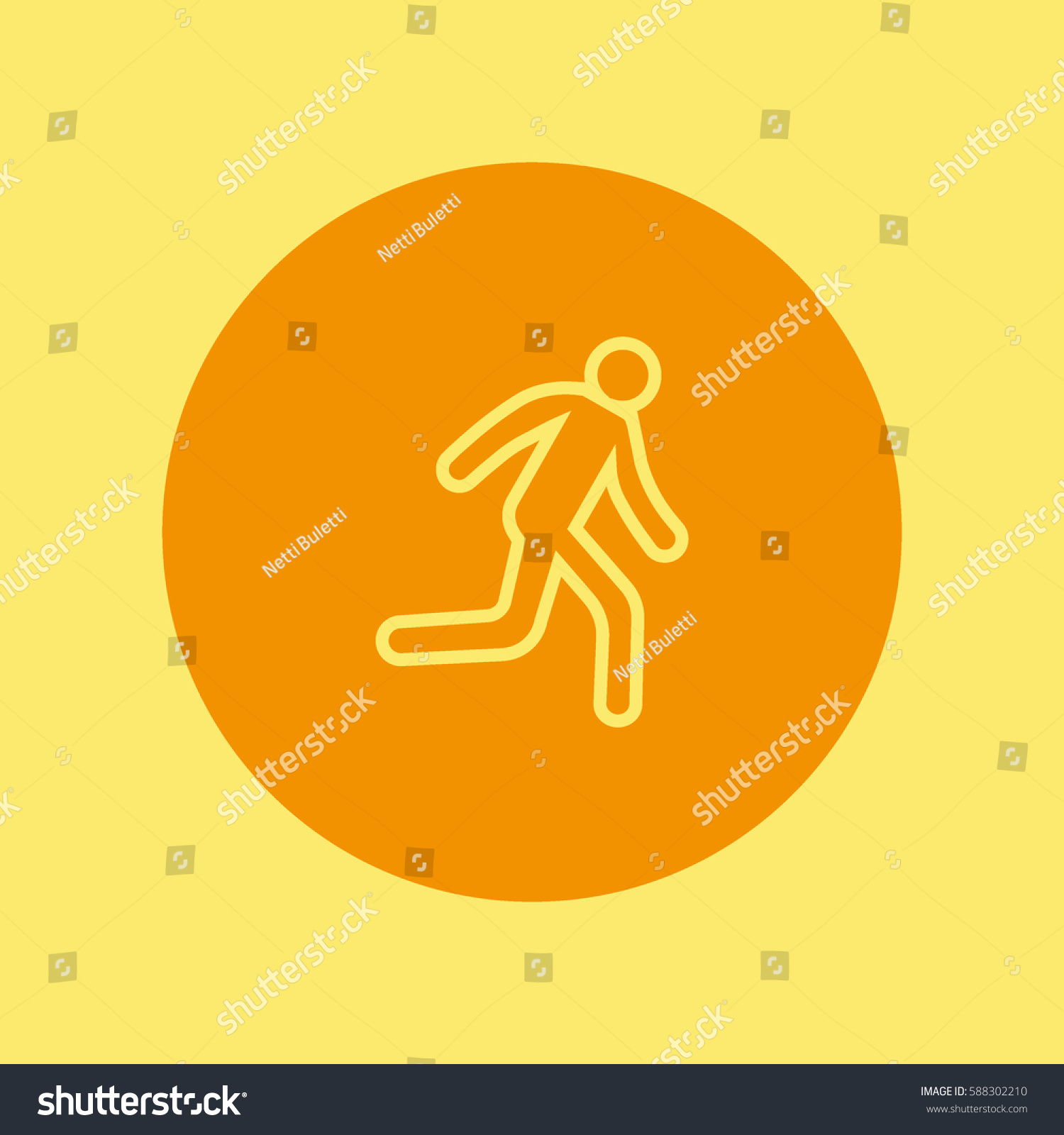 Man Running Icon Stock Vector (Royalty Free) 588302210