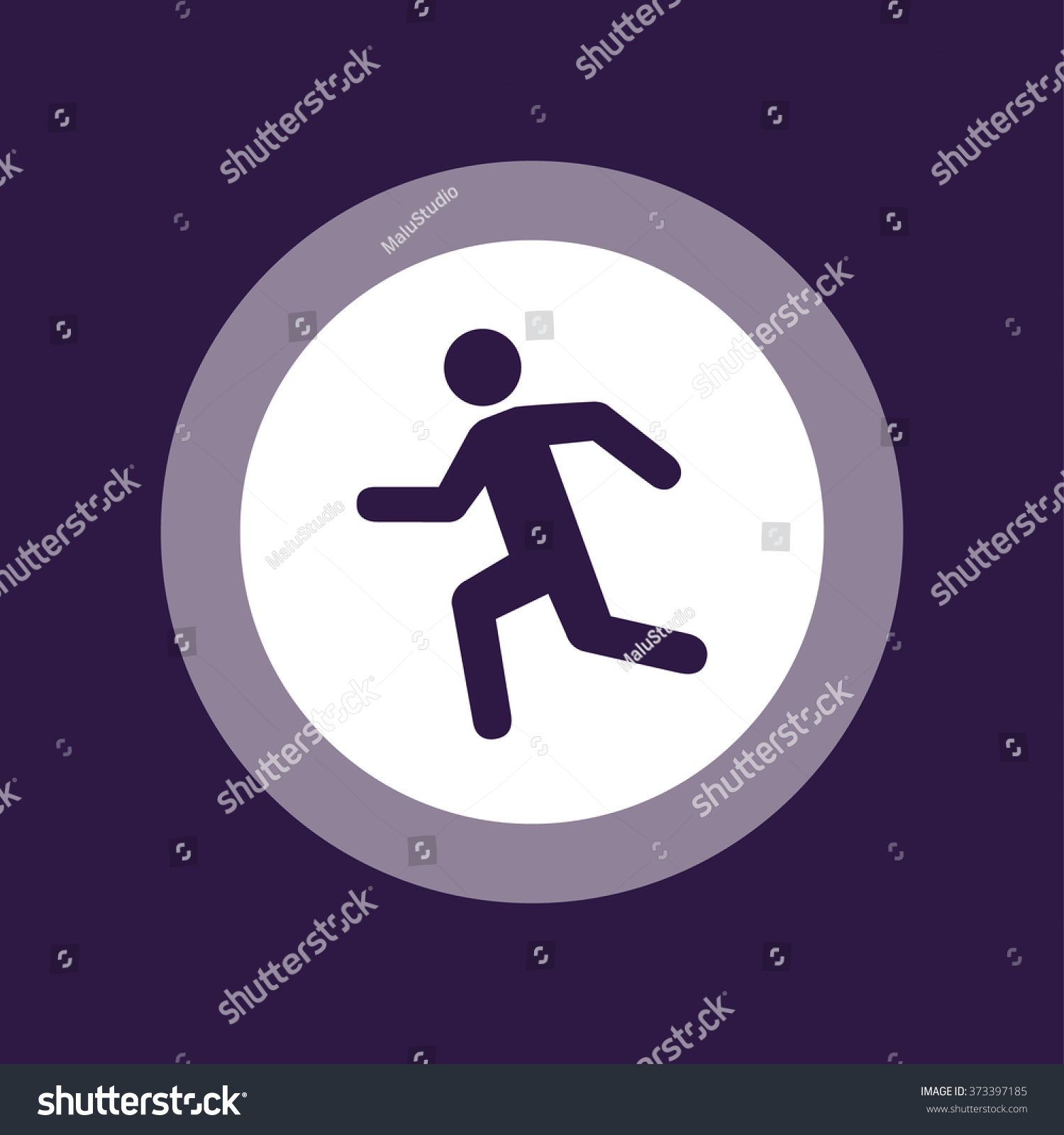 Man Running Icon Vector Illustration Stock Vector (Royalty Free ...