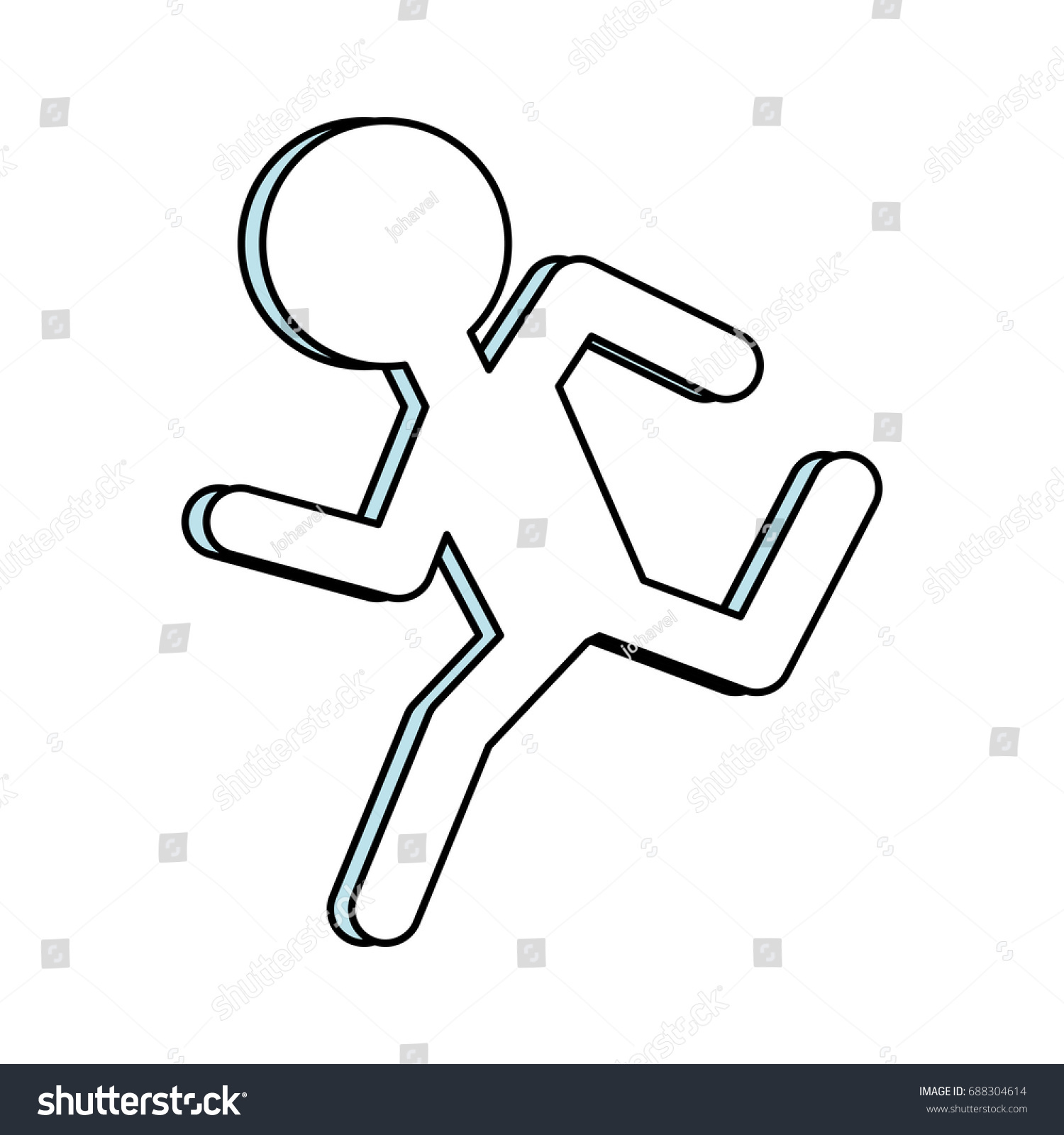 Man Running Pictogram Stock Vector (Royalty Free) 688304614 | Shutterstock