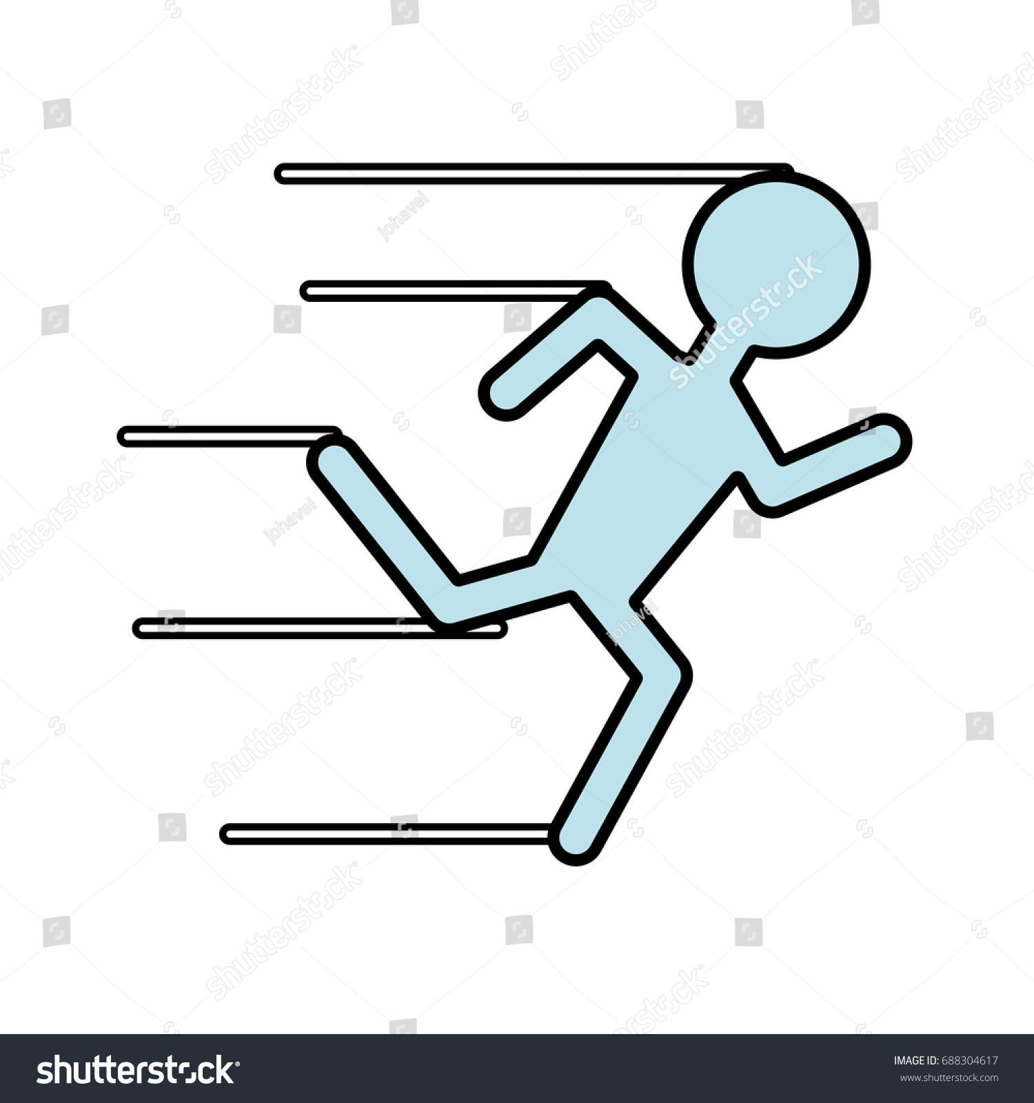 Man Running Pictogram Stock Vector (Royalty Free) 688304617 | Shutterstock