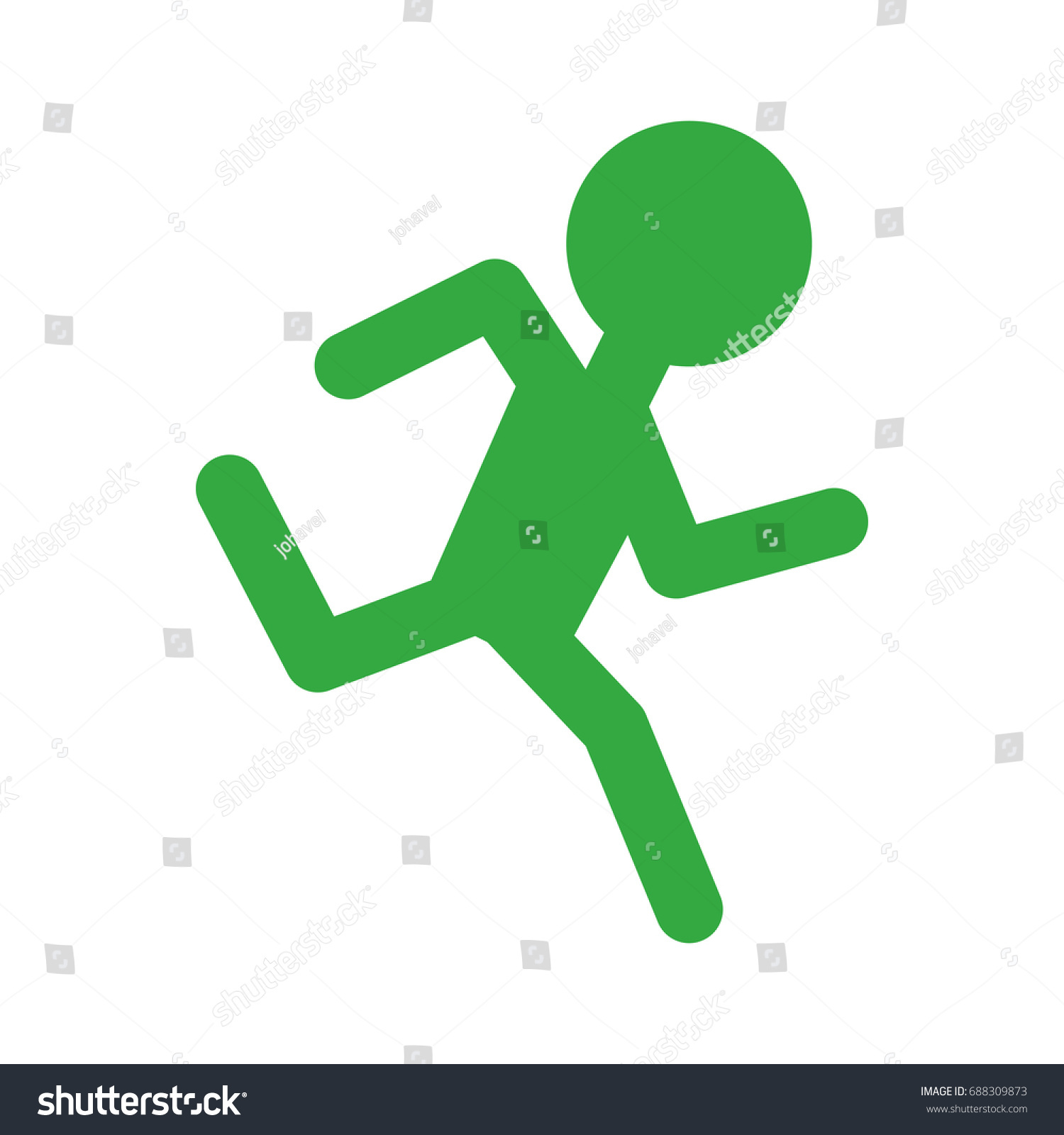 Man Running Pictogram Stock Vector (Royalty Free) 688309873