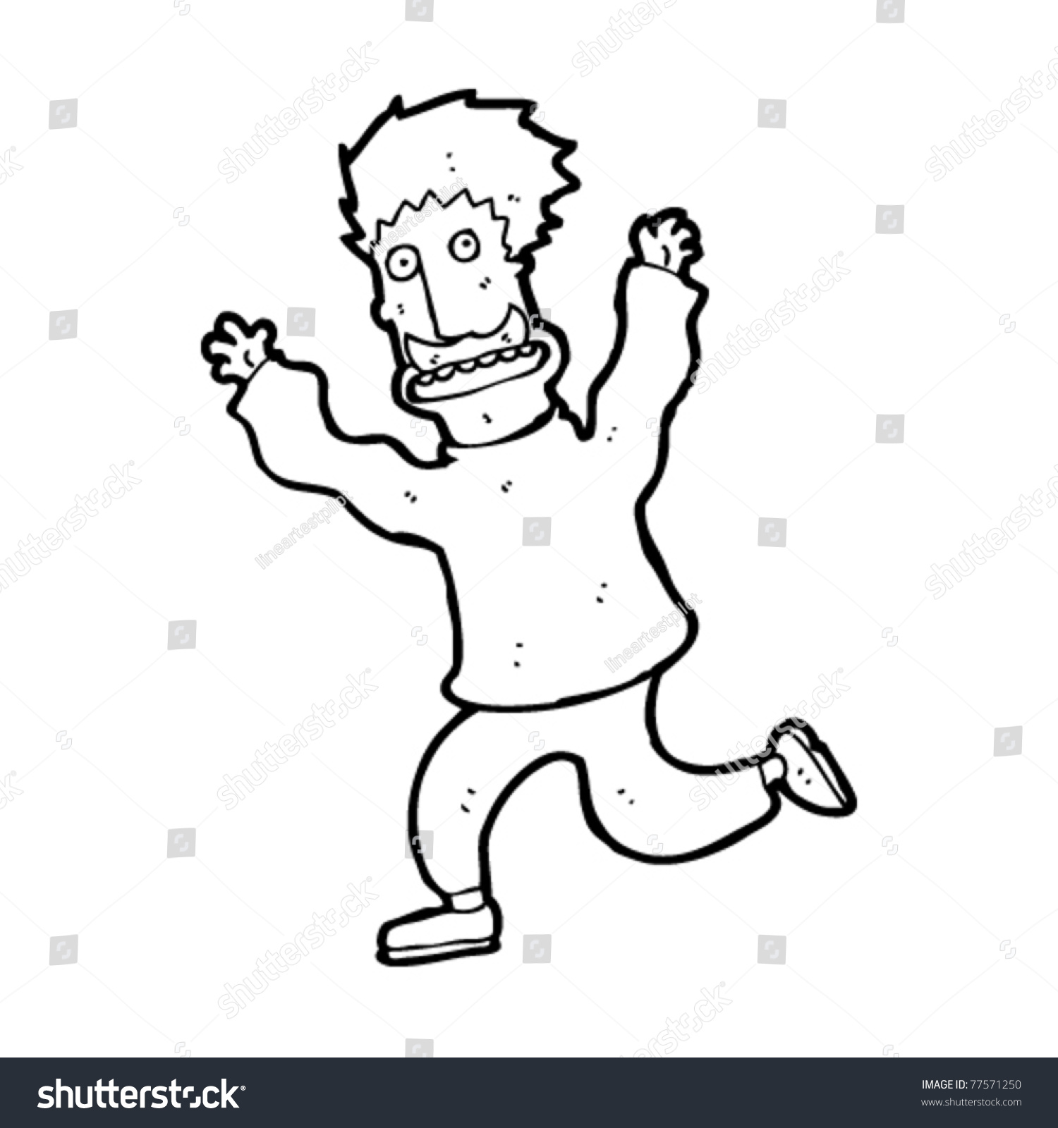 Man Running Scared Cartoon Stock Vector (Royalty Free) 77571250 ...