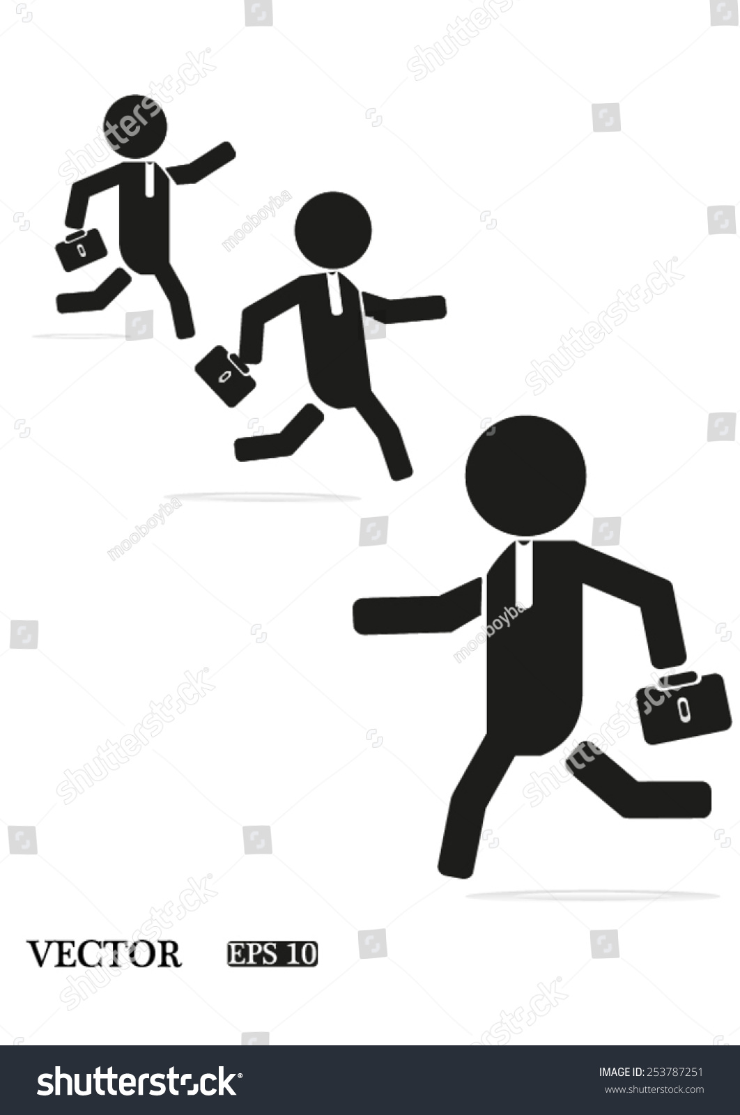 Man Running Vector Icon Stock Vector (Royalty Free) 253787251 ...