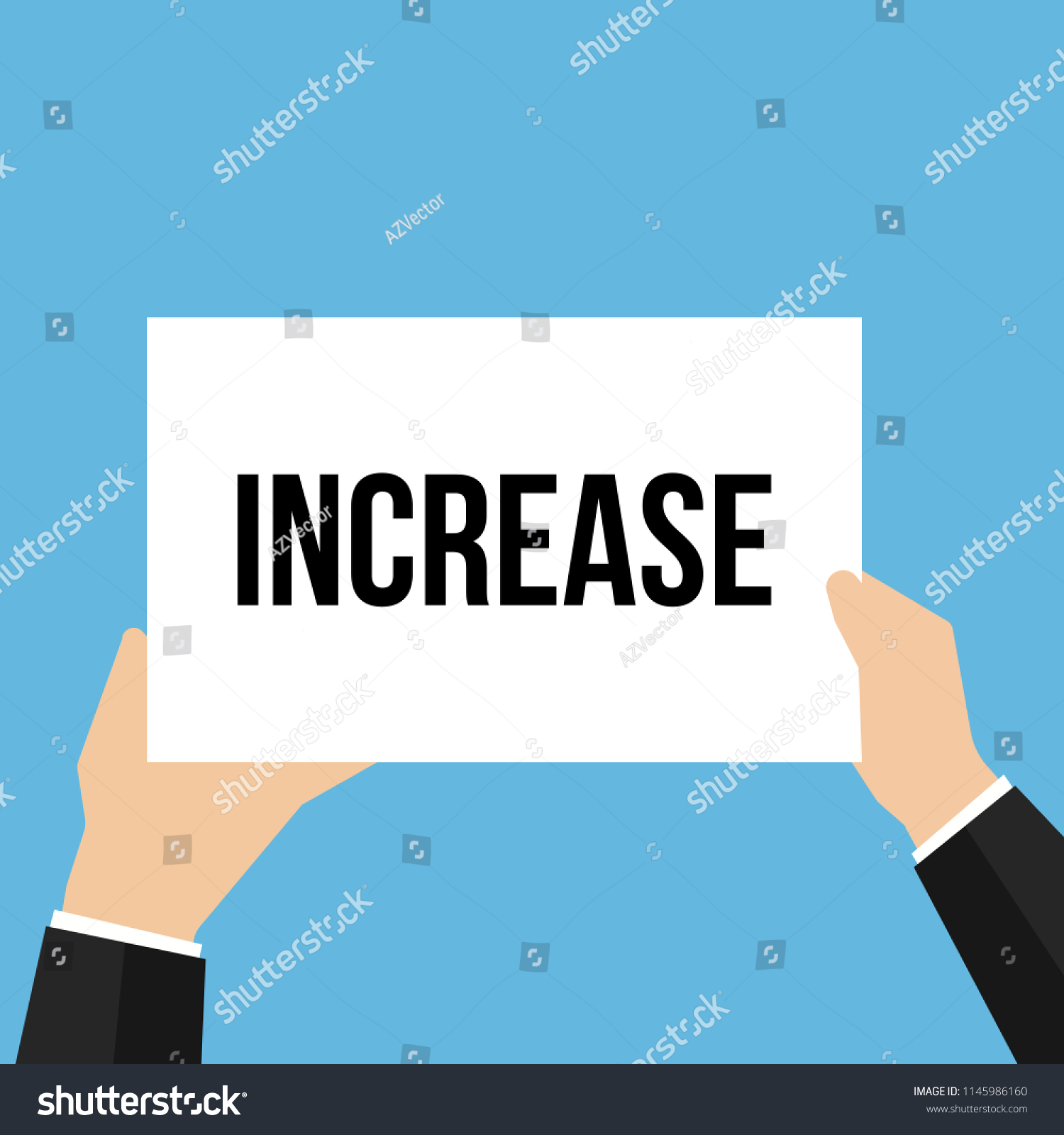 Man Showing Paper Increase Text Vector Stock Vector (Royalty Free ...