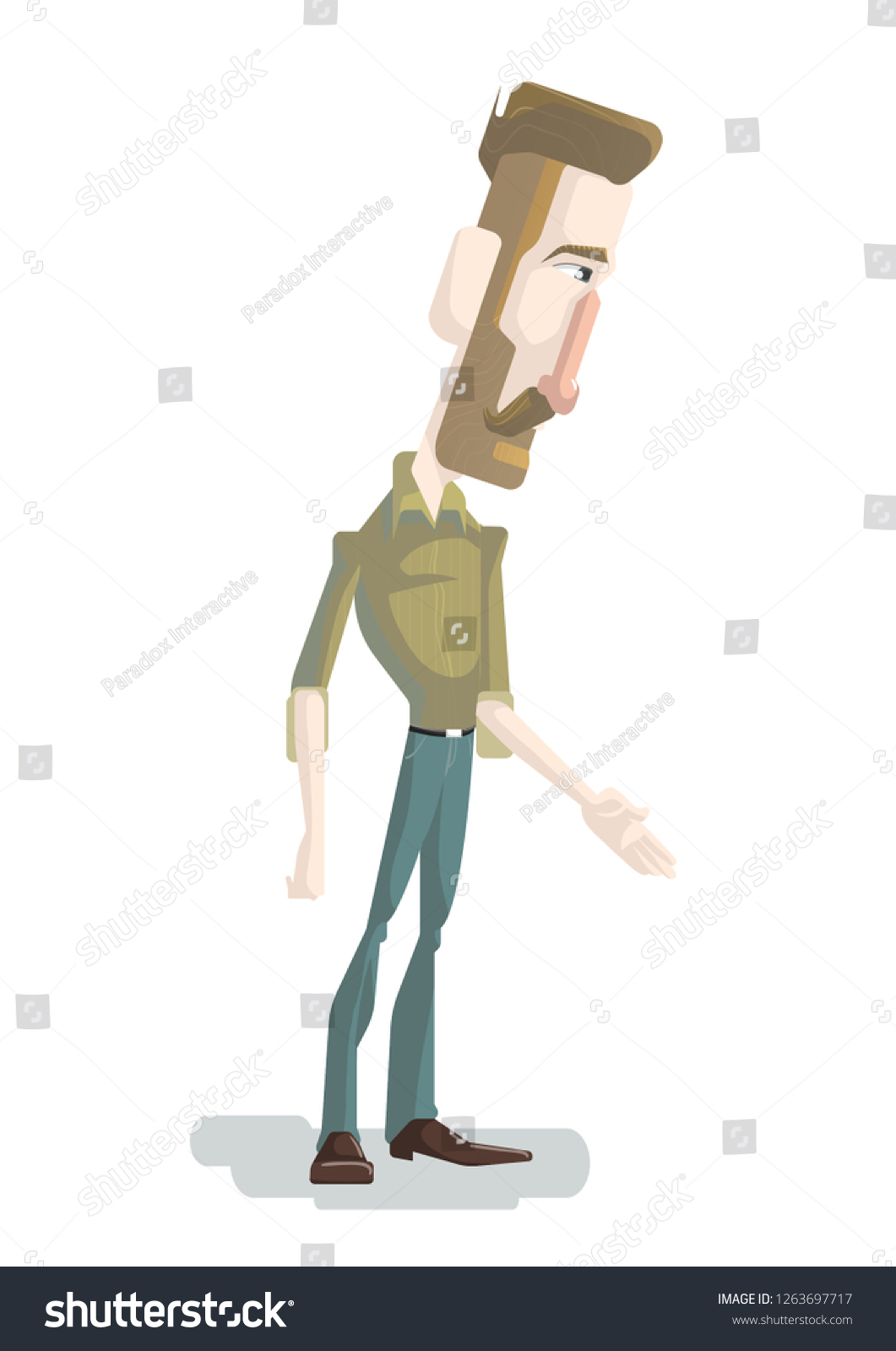Man Showing Something Stock Vector (Royalty Free) 1263697717 | Shutterstock