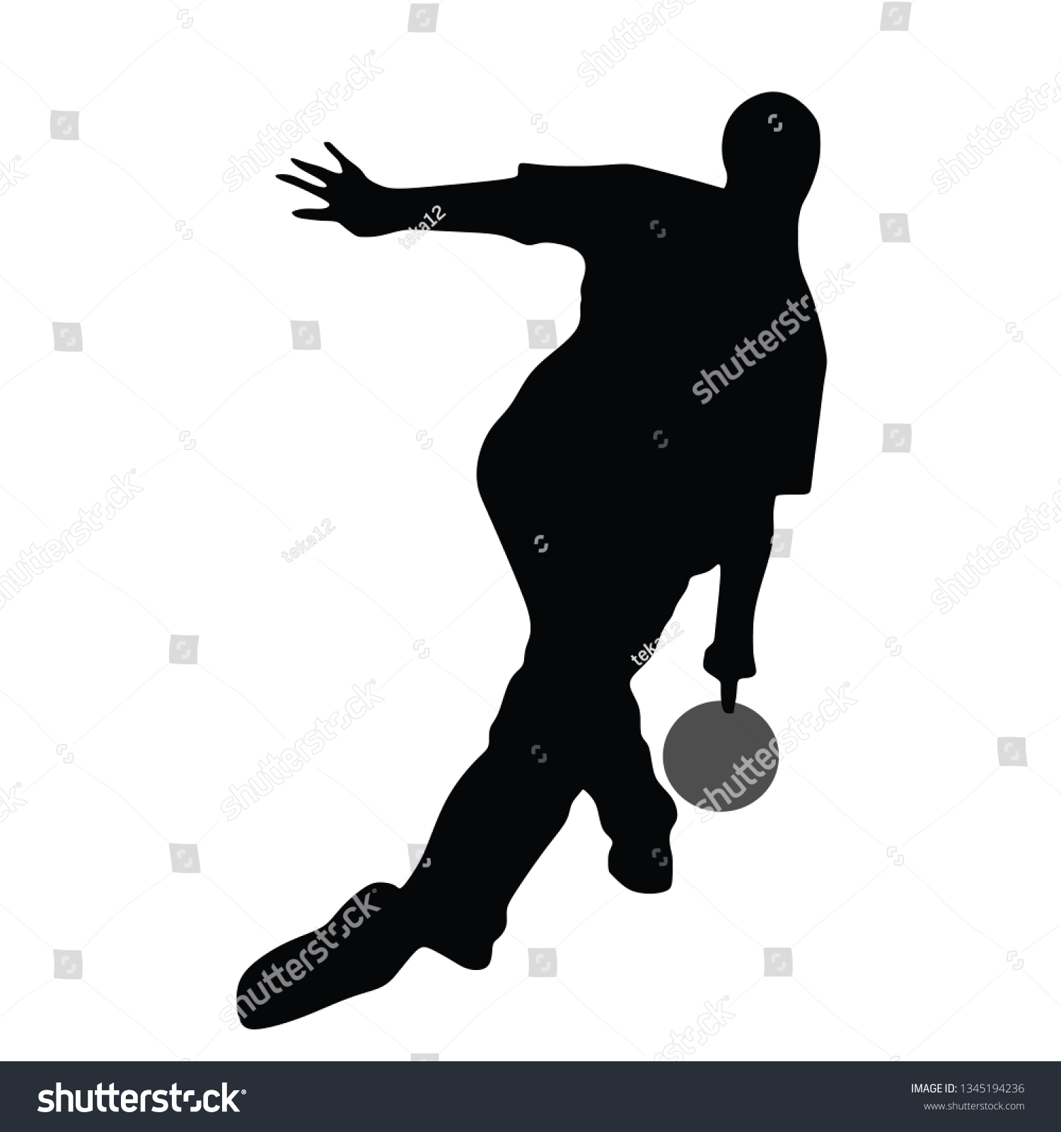 Man Silhouette Bowling Vector: เวกเตอร์สต็อก (ปลอดค่าลิขสิทธิ์ ...