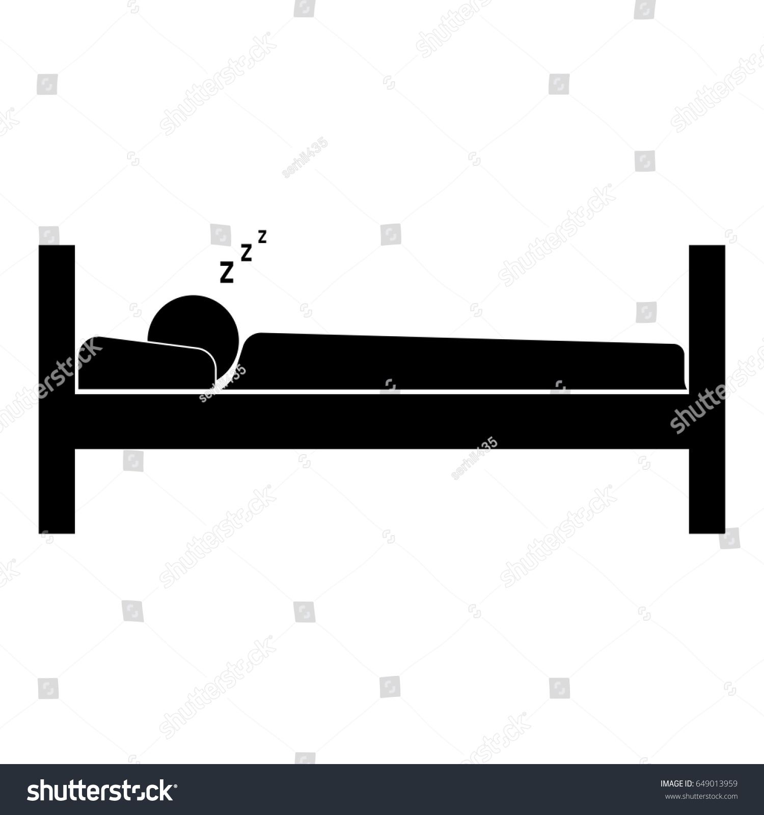 Man Sleeping Icon Stock Vector (Royalty Free) 649013959 | Shutterstock