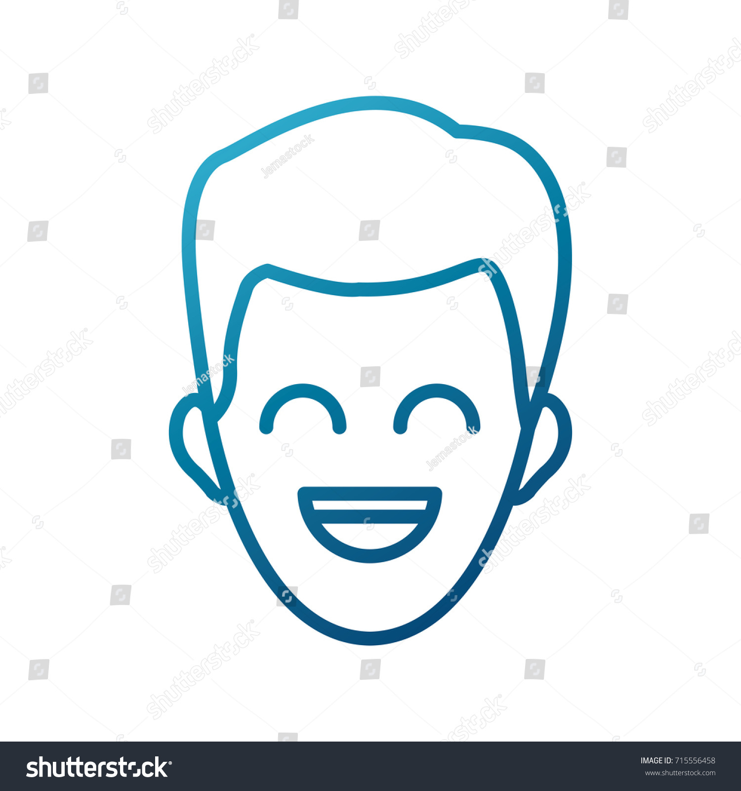 Man Smiling Cartoon Stock Vector (Royalty Free) 715556458 | Shutterstock