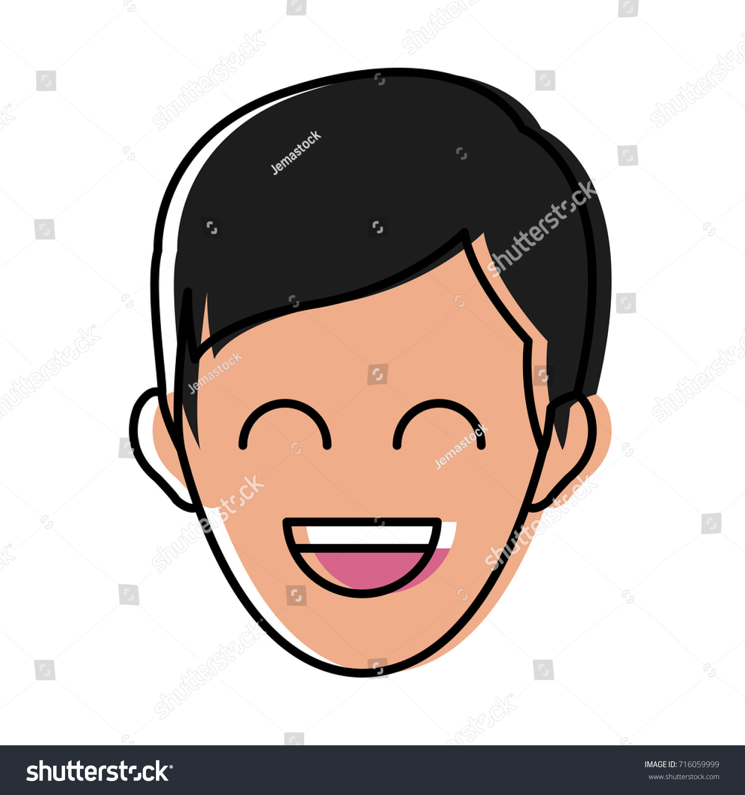 Man Smiling Cartoon Stock Vector (Royalty Free) 716059999 | Shutterstock