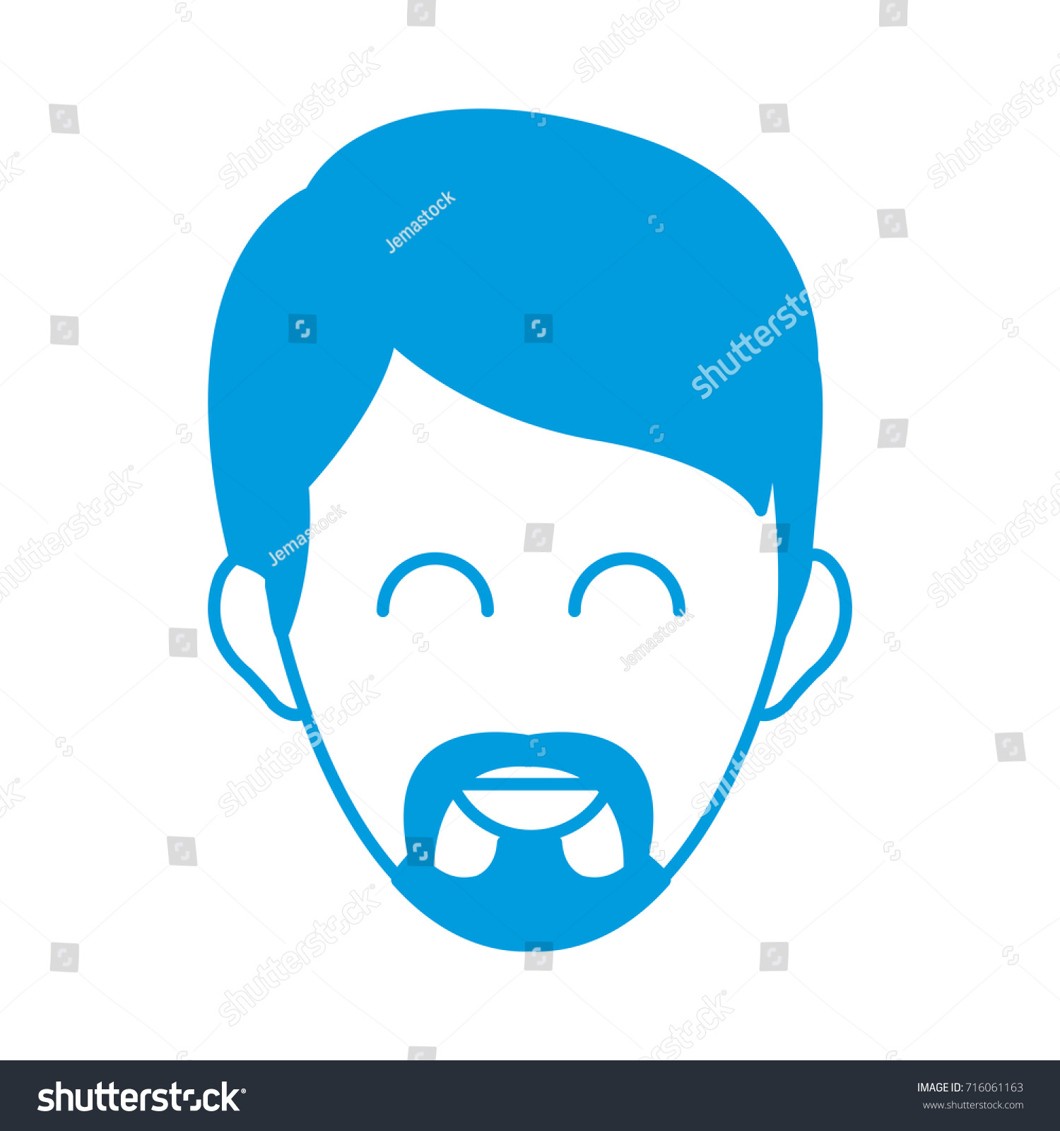 Man Smiling Cartoon Stock Vector (Royalty Free) 716061163 | Shutterstock