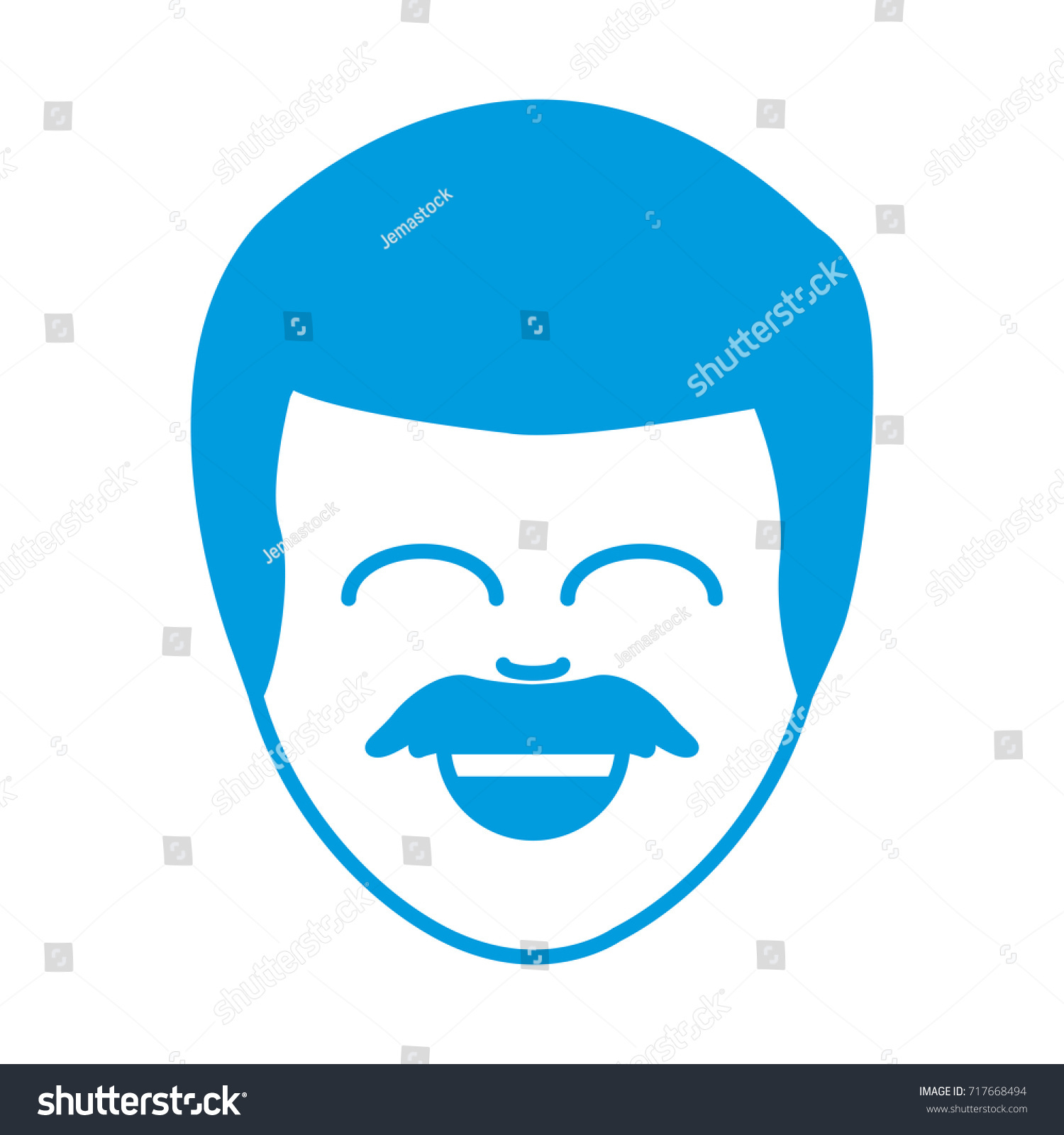 Man Smiling Cartoon Stock Vector (Royalty Free) 717668494