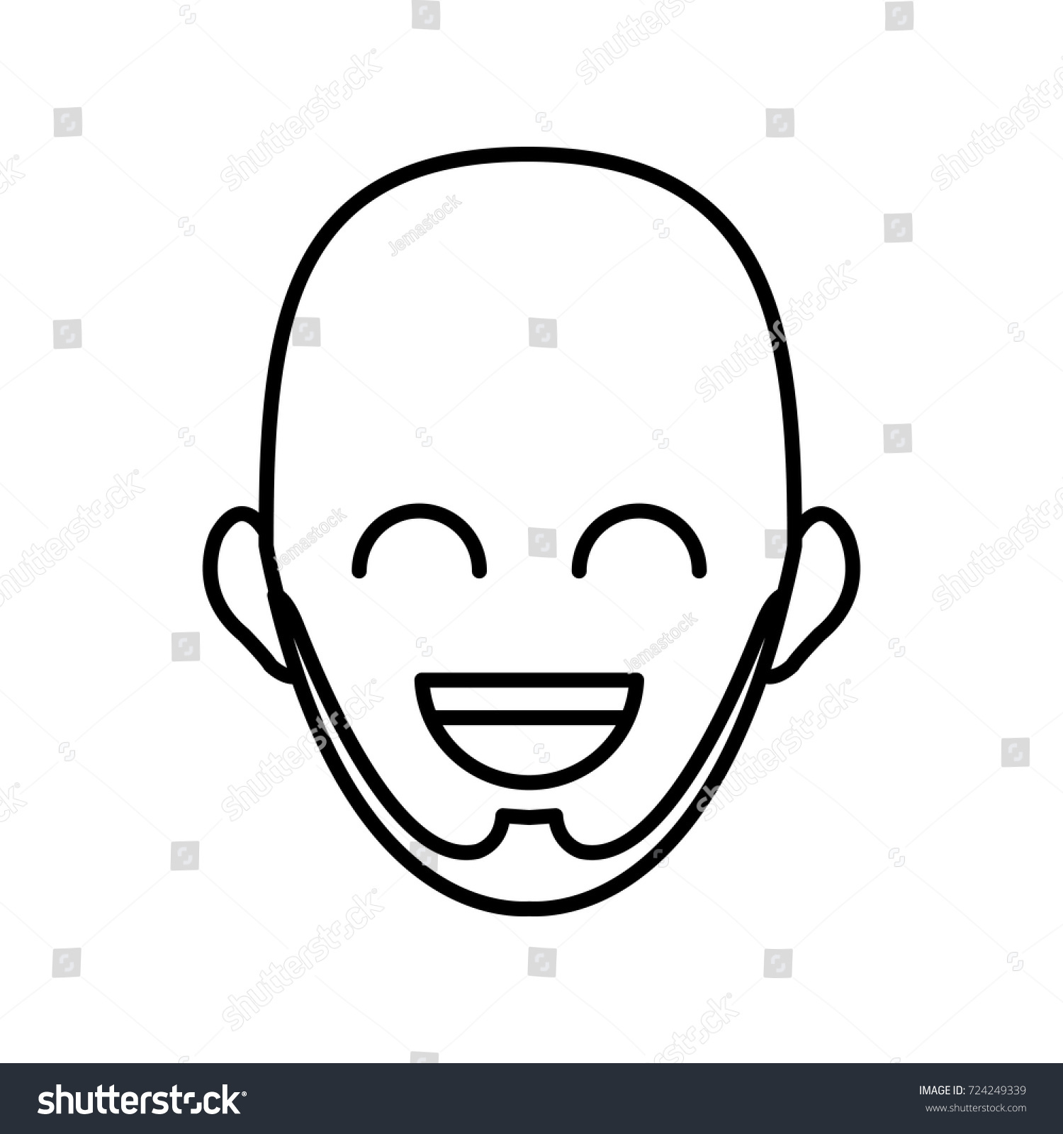 Man Smiling Cartoon Stock Vector (Royalty Free) 724249339 | Shutterstock