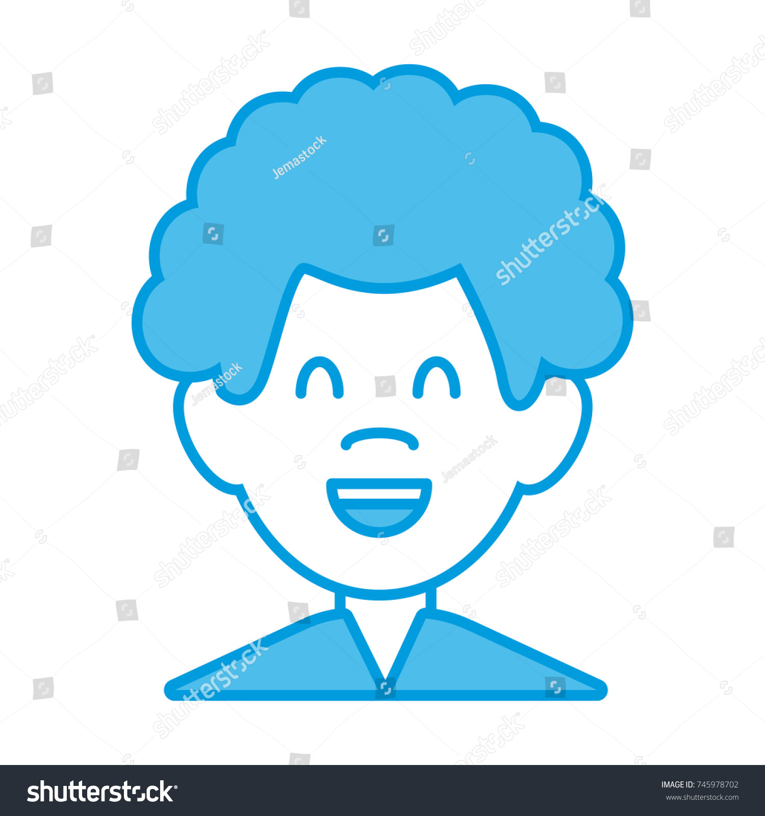 Man Smiling Cartoon Stock Vector (Royalty Free) 745978702
