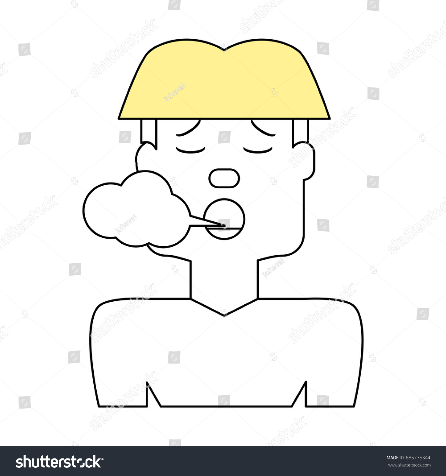 Man Smoking Cartoon Stock Vector (Royalty Free) 685775344 | Shutterstock