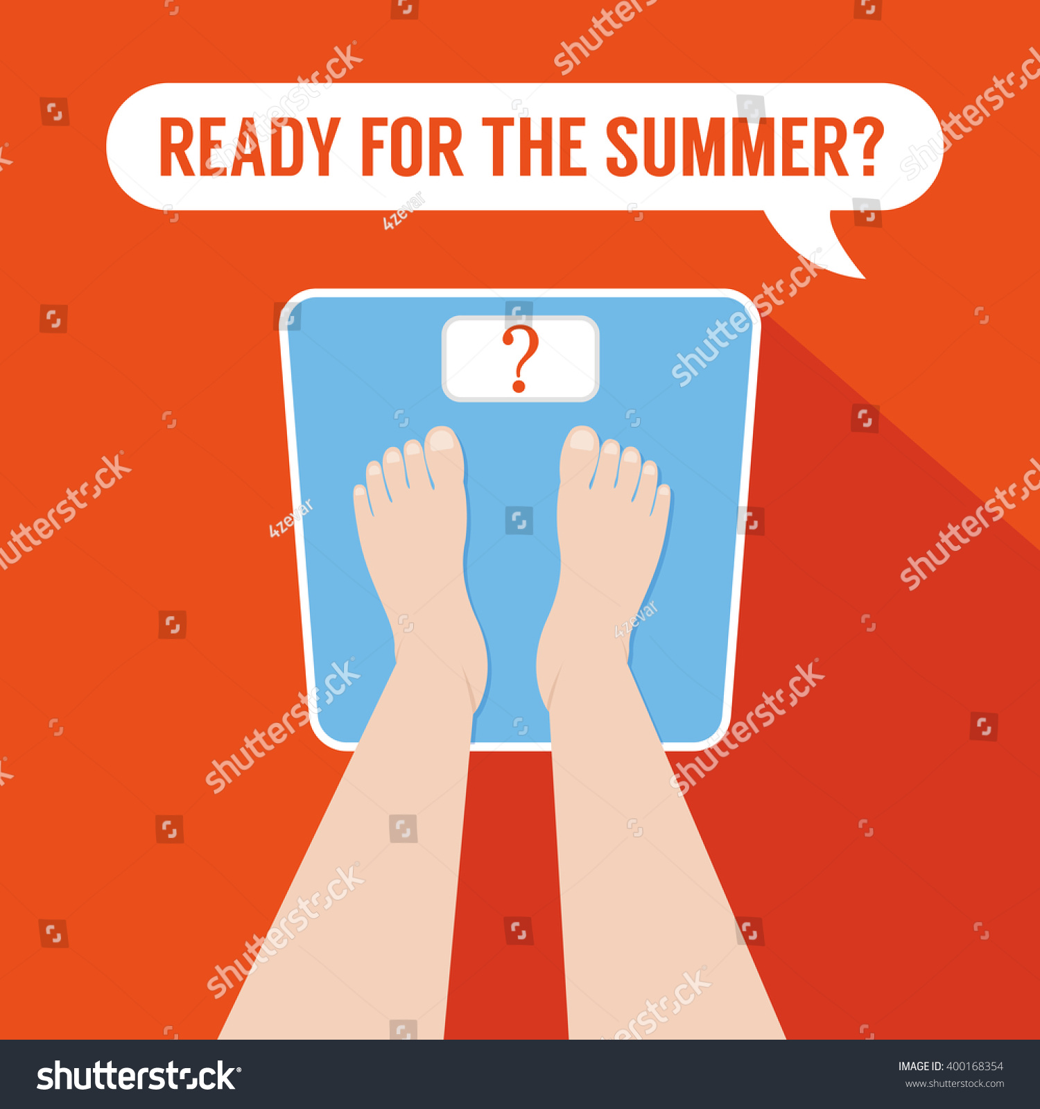 Man Standing On Scale Stock Vector (Royalty Free) 400168354 | Shutterstock