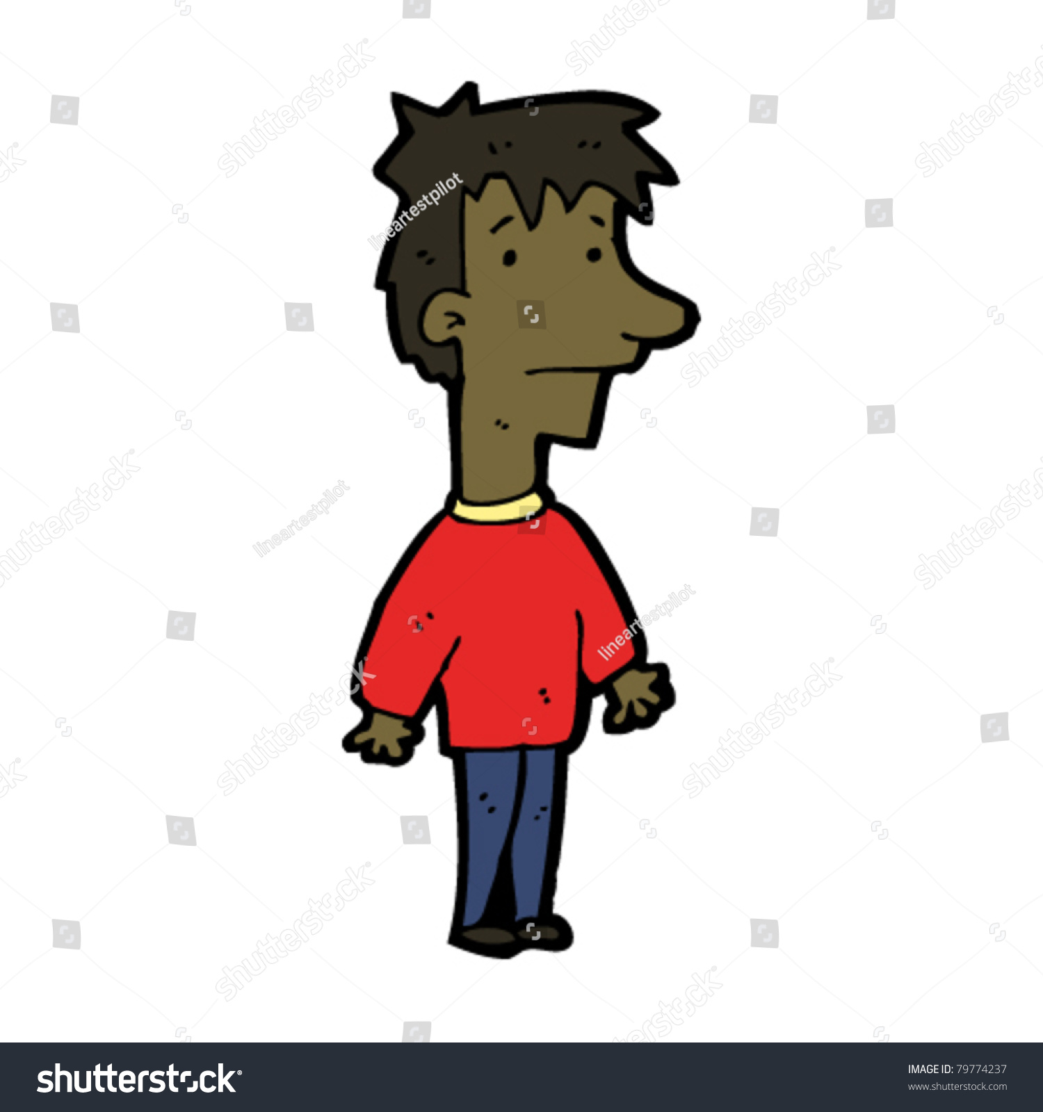 Man Standing Still Cartoon Stock Vector (Royalty Free) 79774237