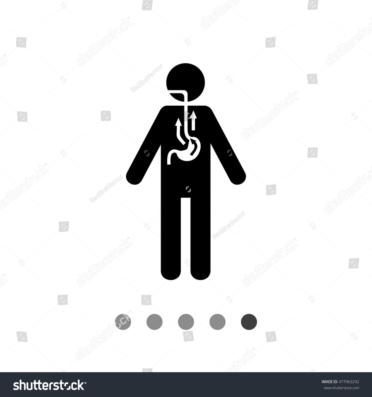 Man Suffering Reflux Icon Stock Vector (Royalty Free) 477963292 ...