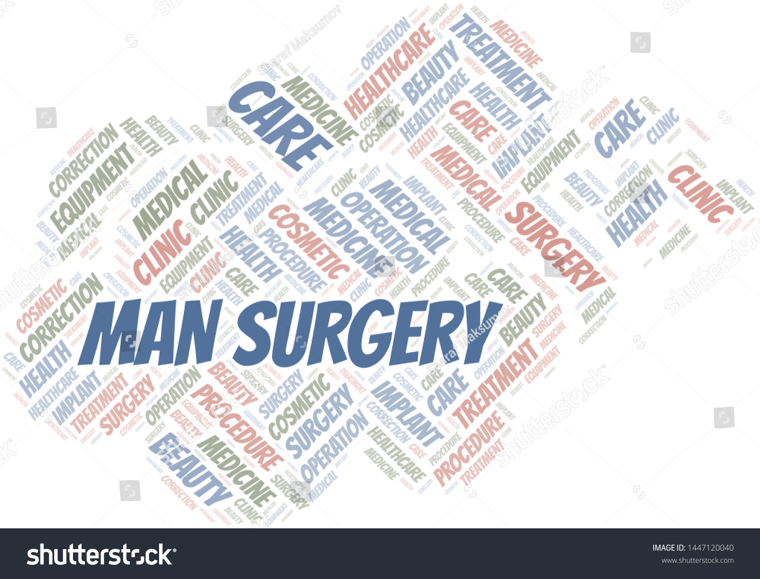 Man Surgery Word Cloud Vector Made Stock Vector (Royalty Free ...